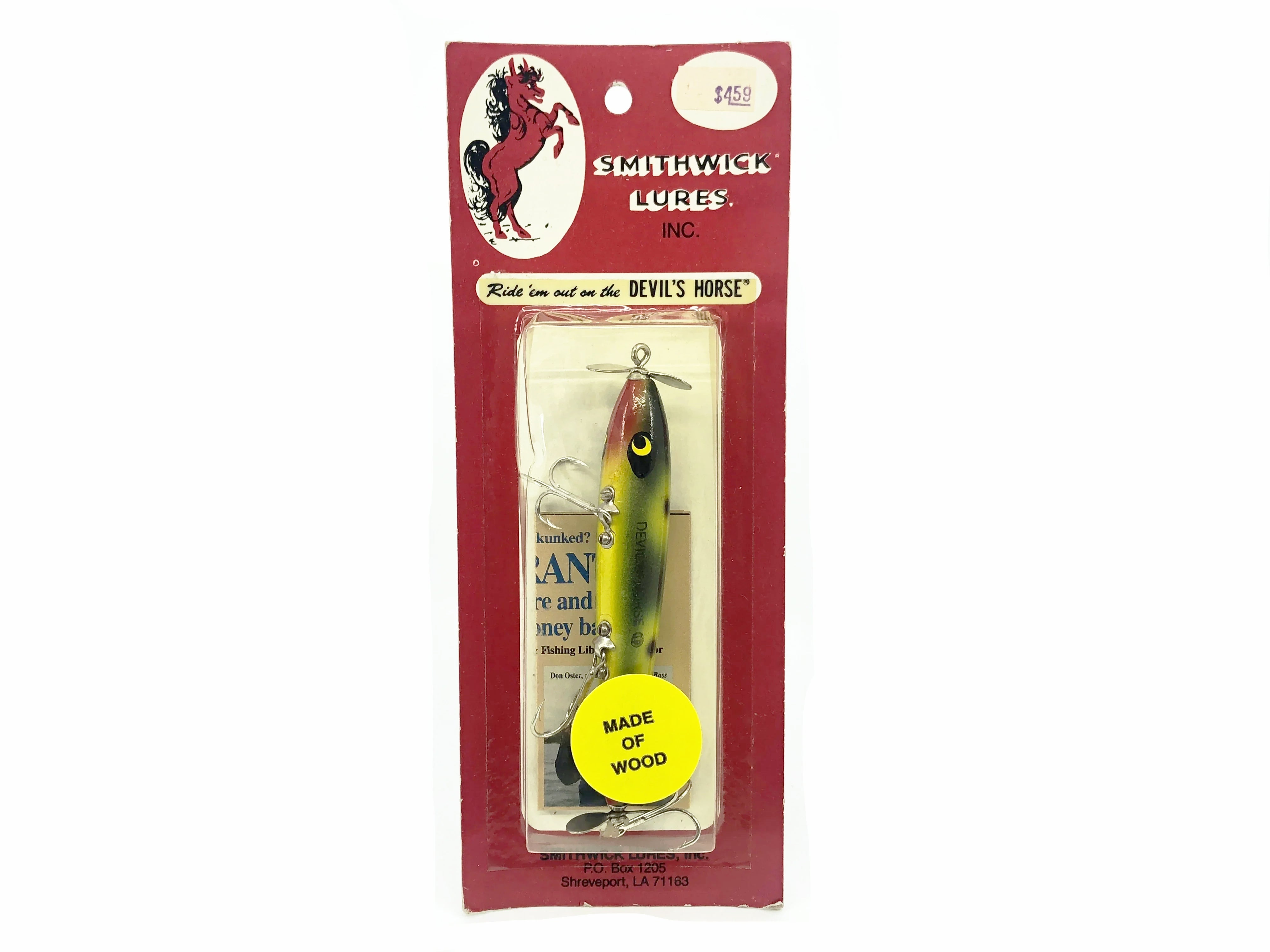Smithwick Devil's Horse, Frog Spot Color on Card – My Bait Shop, LLC