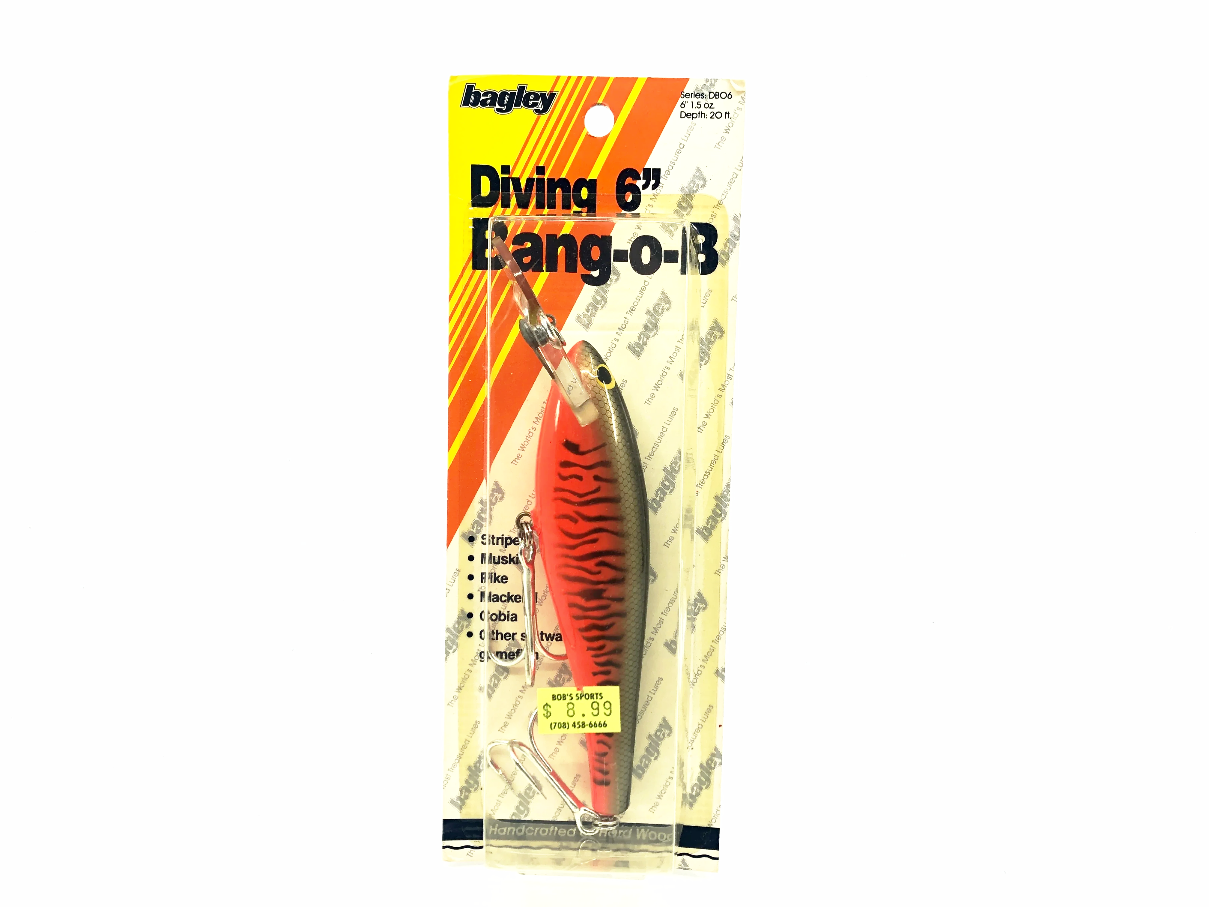 Bagley DB06, LM2 Little Muskie Orange Color, Winter Haven Bait on Card – My Bait Shop, LLC