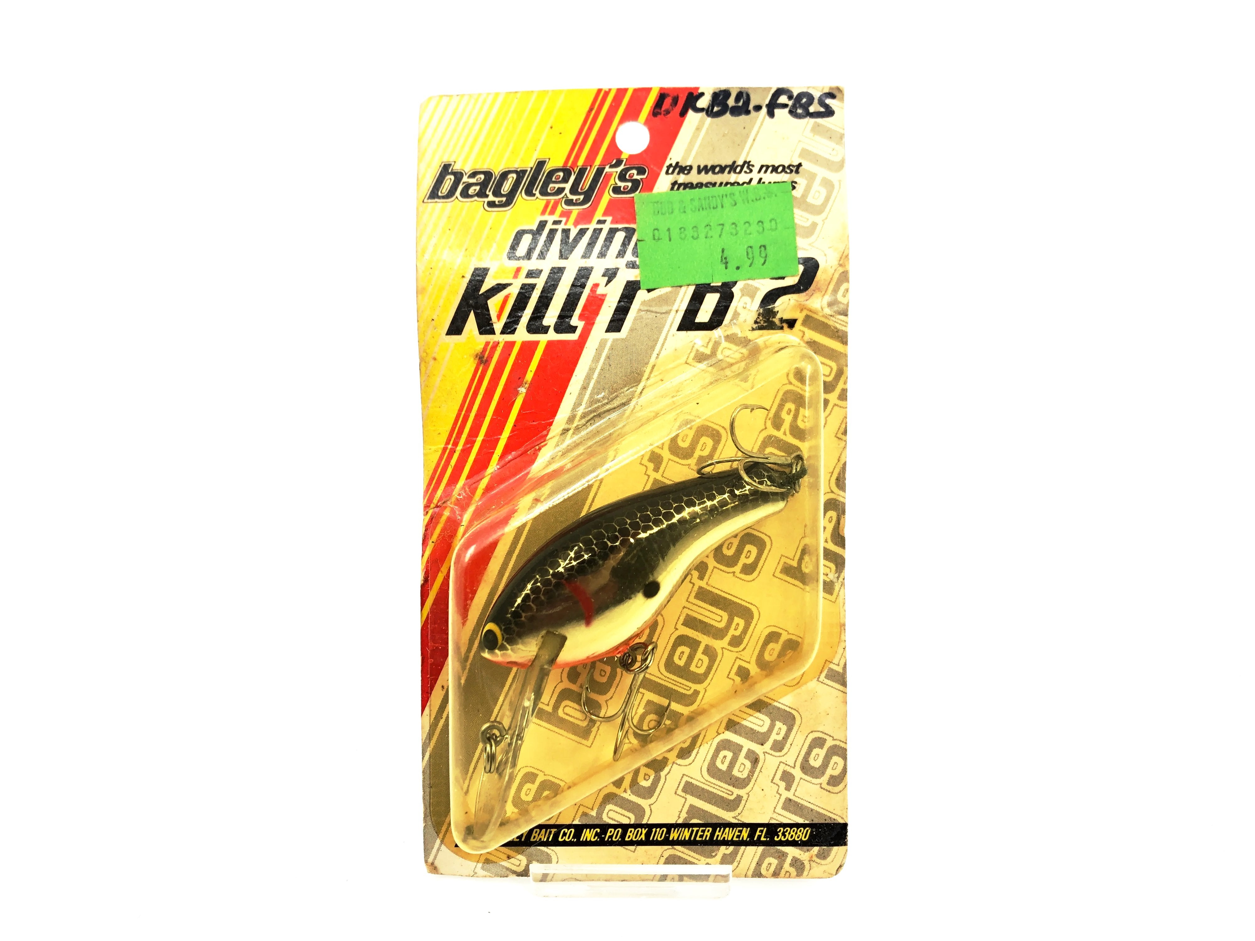 Bagley Diving Kill'r B2 DKB2-FBS, Black on Silver Color on Card – My Bait Shop, LLC