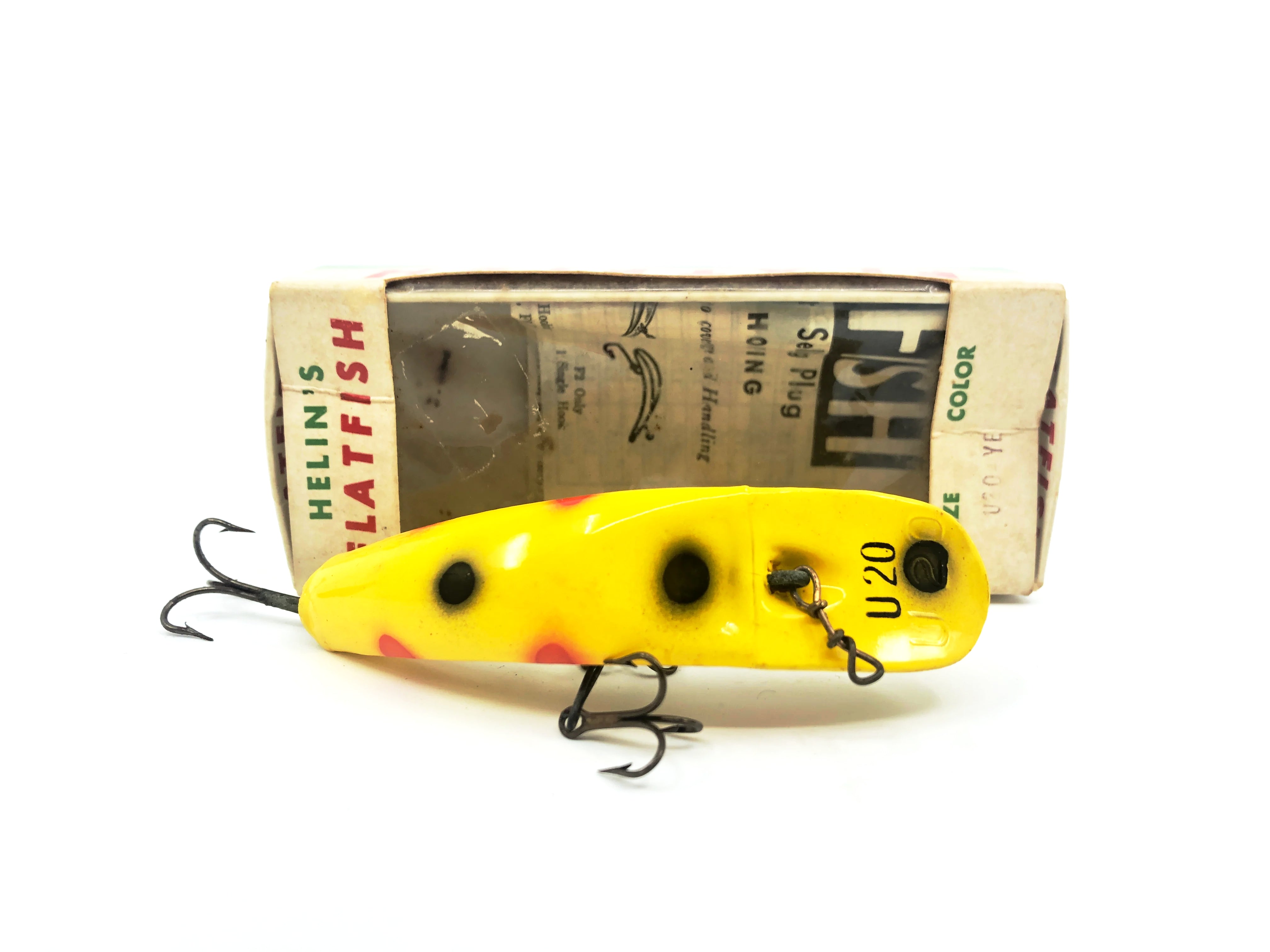 Vintage Helin Flatfish U20, Yellow Color with Box – My Bait Shop, LLC