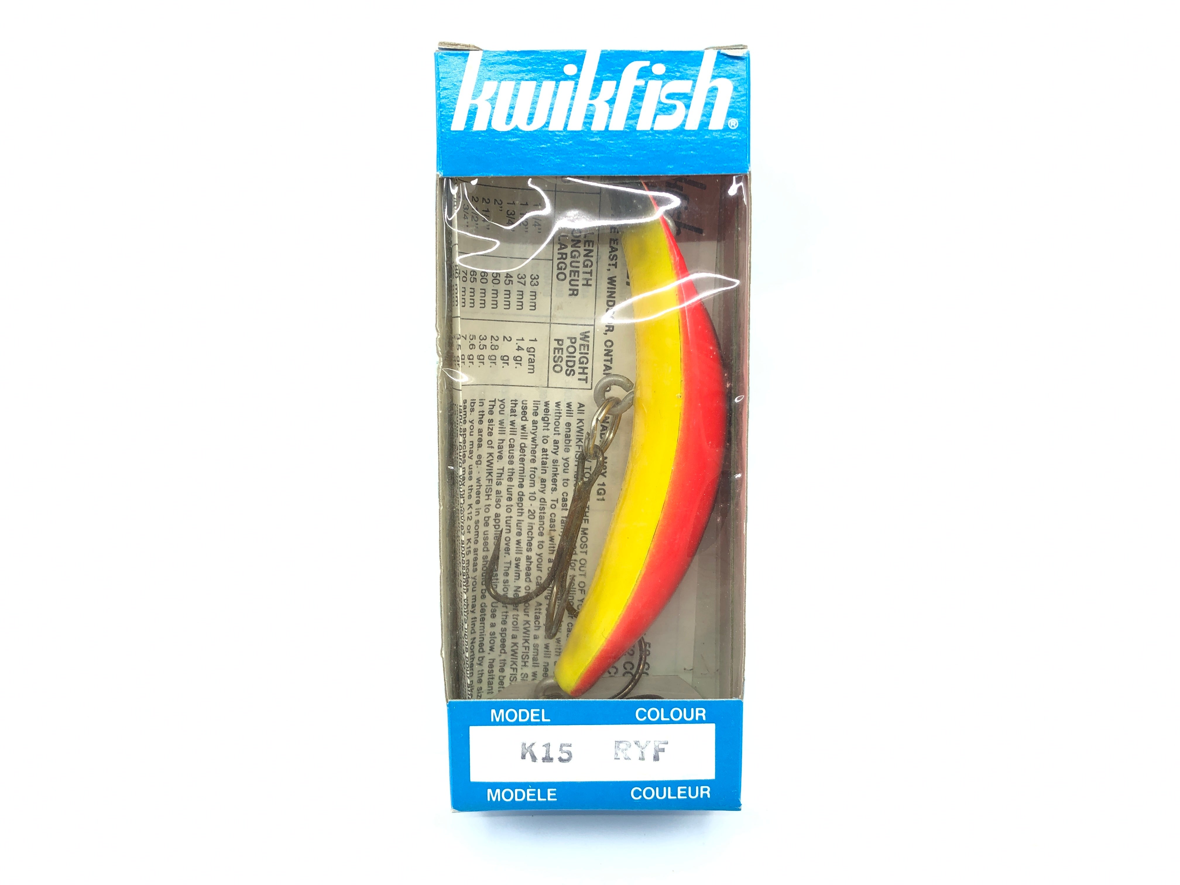 Kwikfish K15 RYF Red Yellow Fluorescent Color New in Box Old Stock – My Bait Shop, LLC