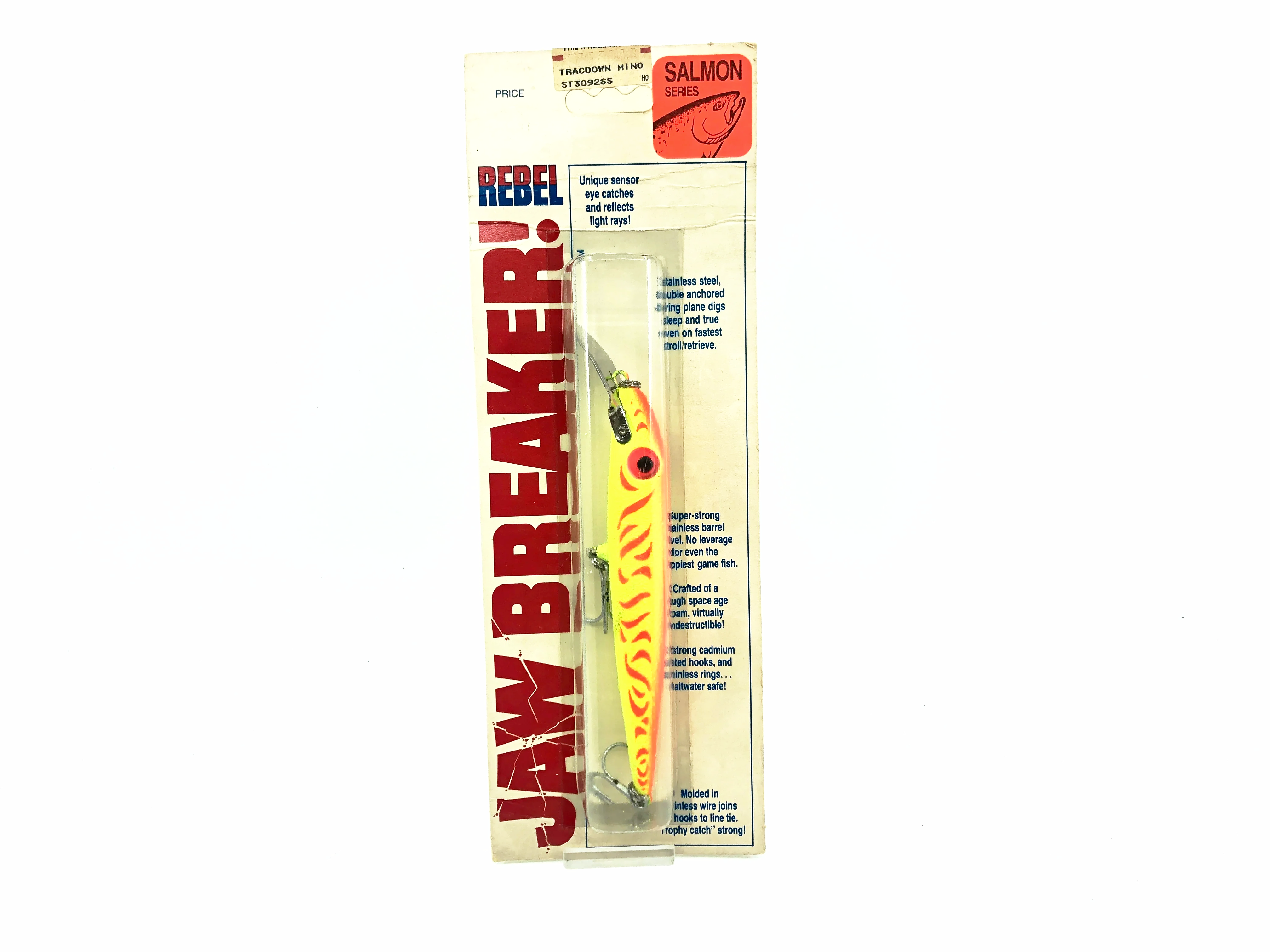 Rebel Jaw Breaker Salmon Series Minnow ST3092SS, Salmon Yellow & Fluor ...