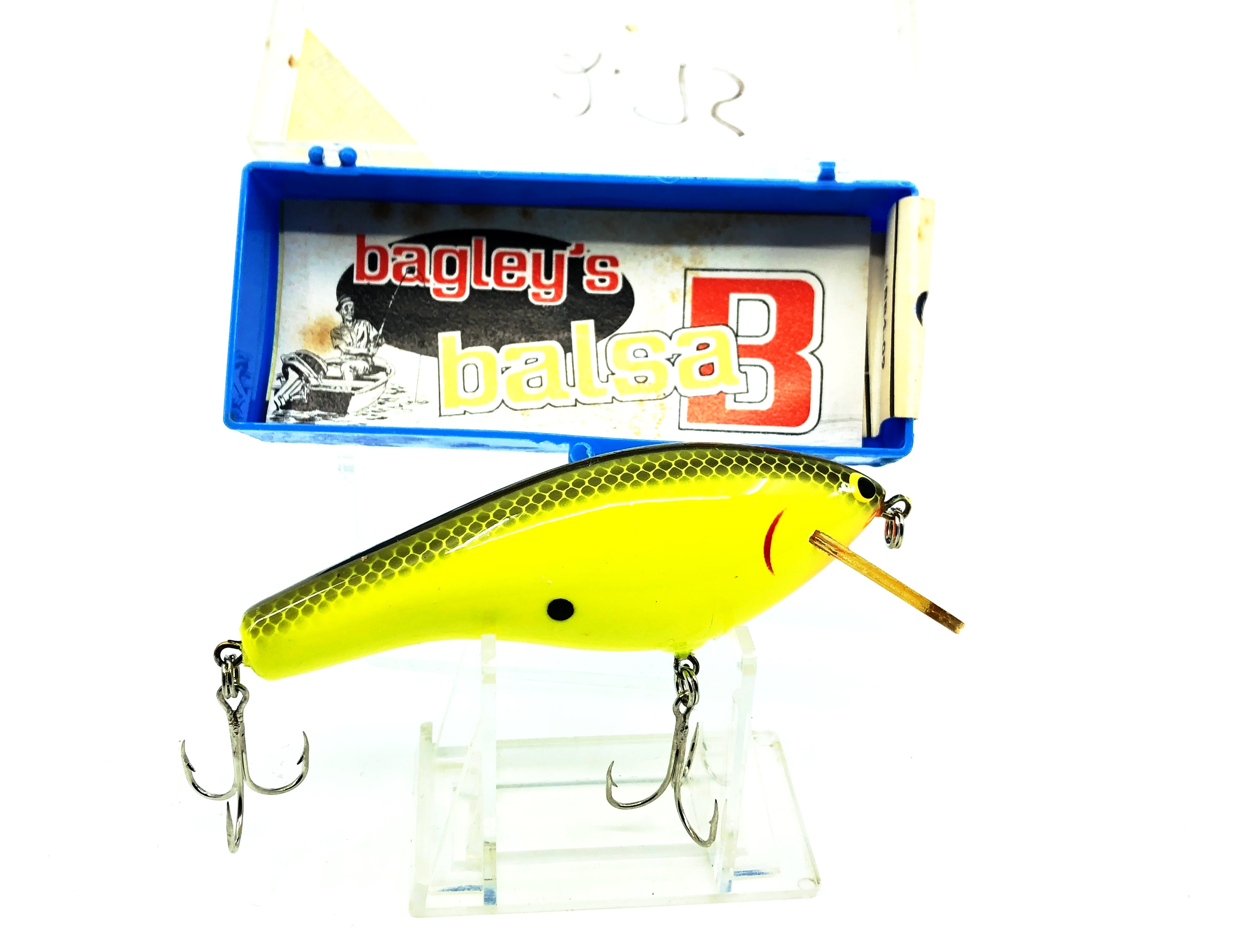 Bagley Balsa B BB4-09, Black on Chartreuse Color with Box – My Bait ...