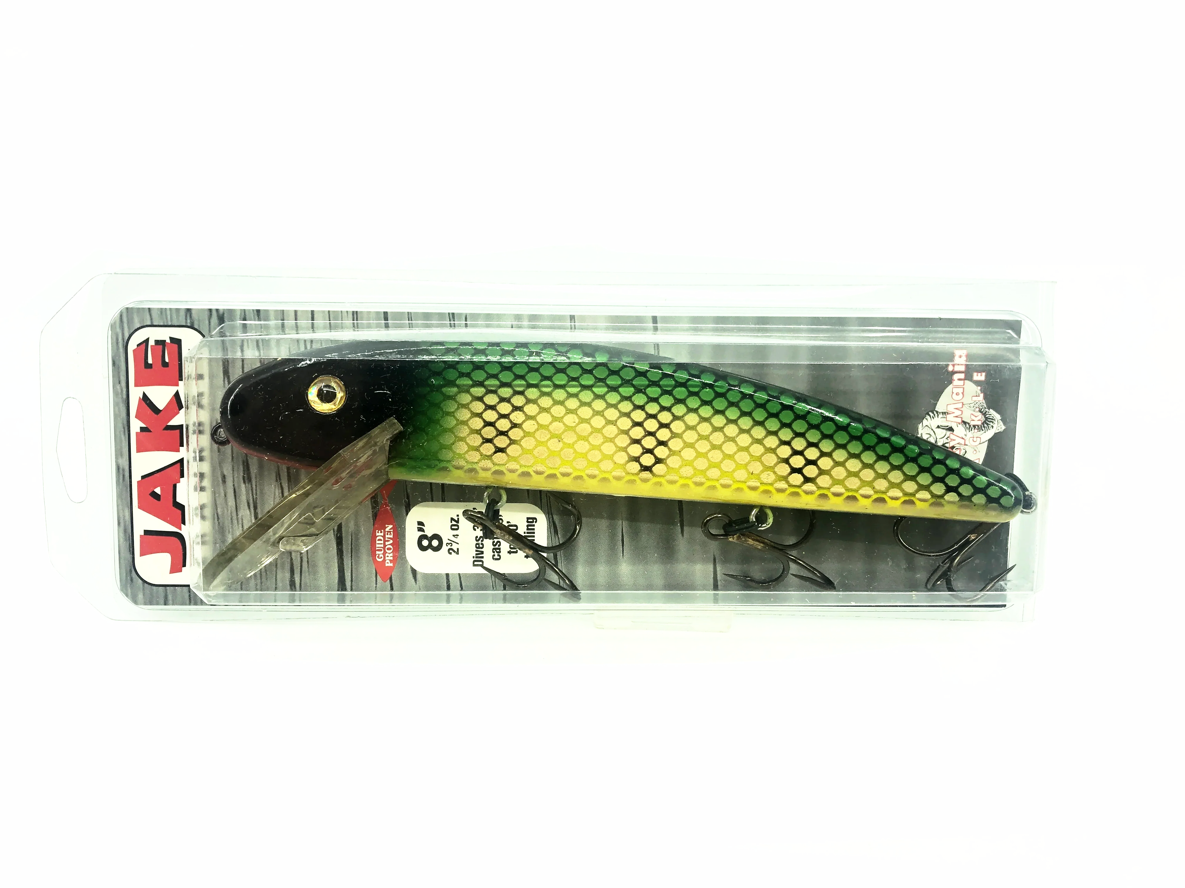 Musky Mania Jake 8" Musky Bait, Perch Color New on Card – My Bait Shop, LLC