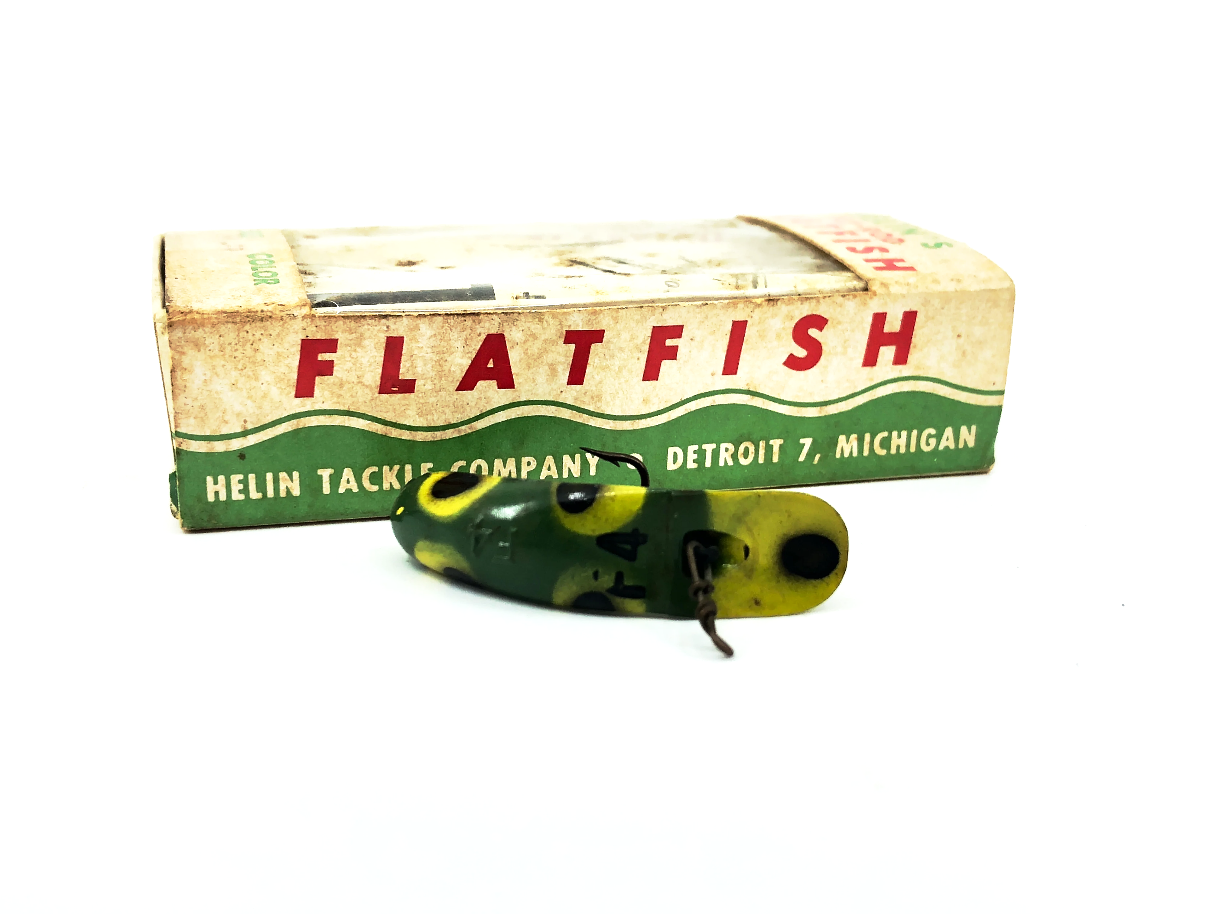 Vintage Helin Flatfish F4, FR Frog Color with Box – My Bait Shop, LLC