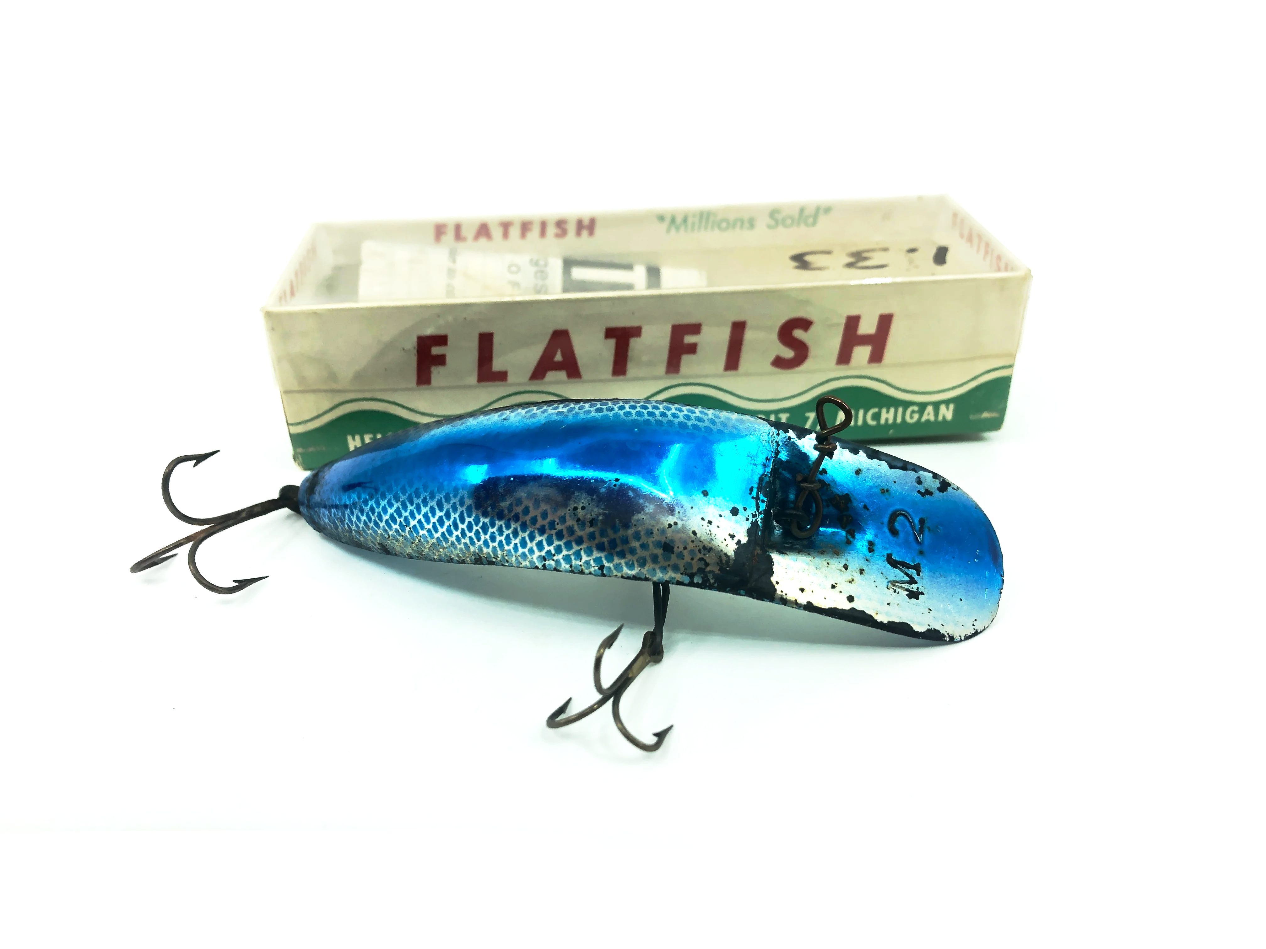 Helin Flatfish M2, COHO Silver Plate Blue Color with Box – My Bait Shop ...