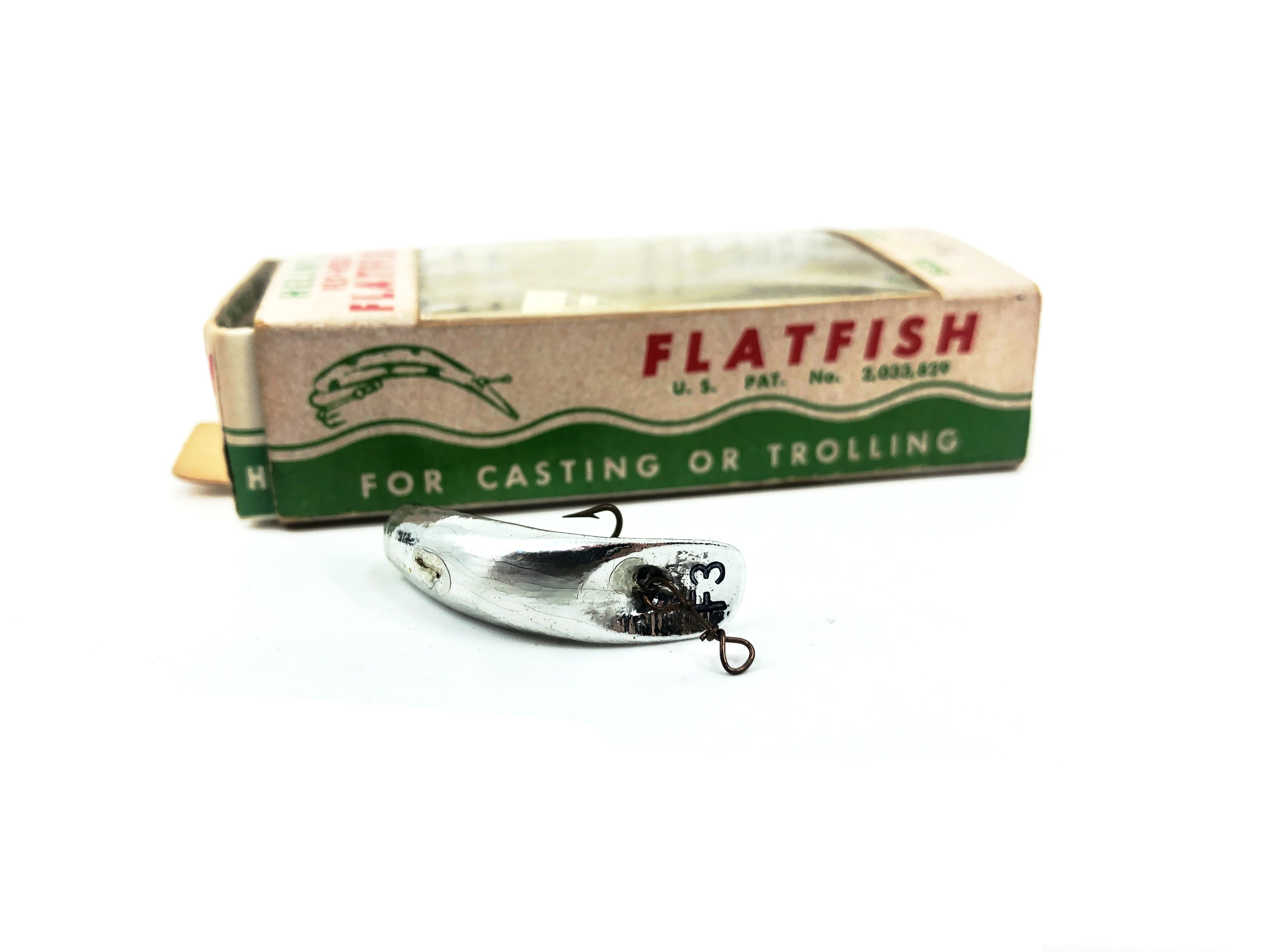 Vintage Helin Flatfish F3, SPL Silver Plated Color with Box – My Bait ...