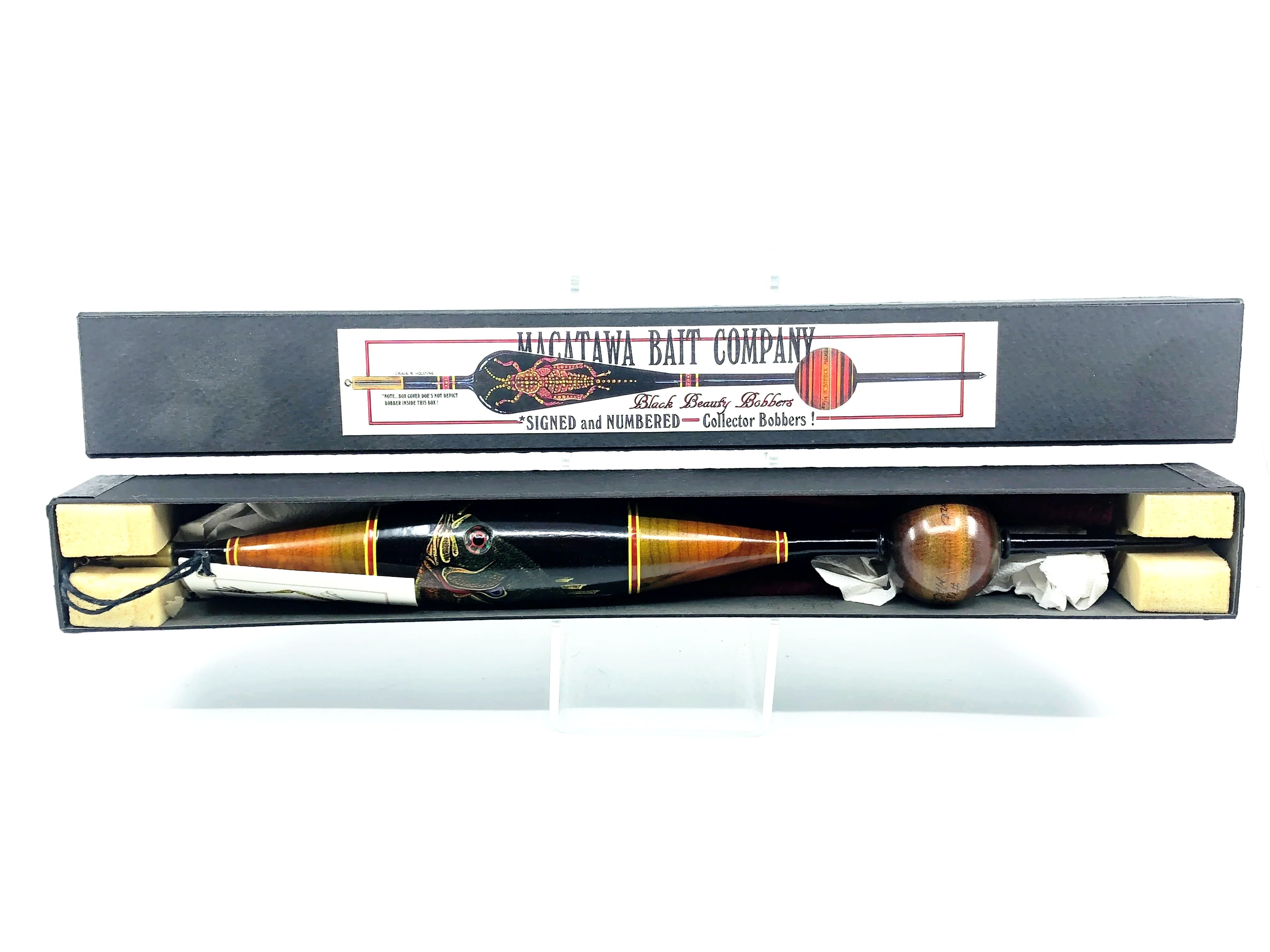 Macatawa Bait Co. Bluegill 14" Black Beauty Bobber w/Box - Signed, 200 ...