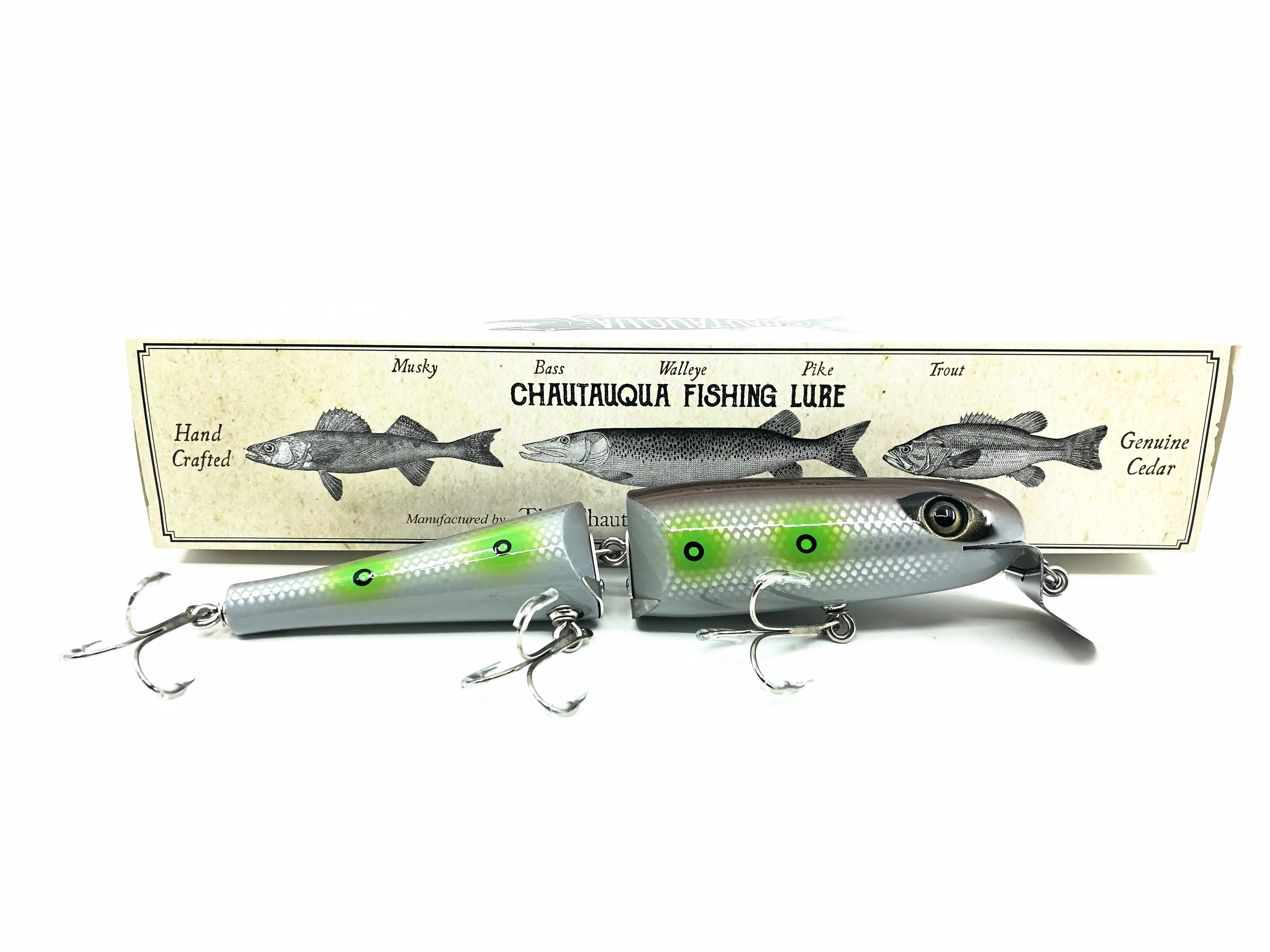 Jointed Chautauqua 8" Minnow Shallow Diver, Grey Alien Color – My Bait ...