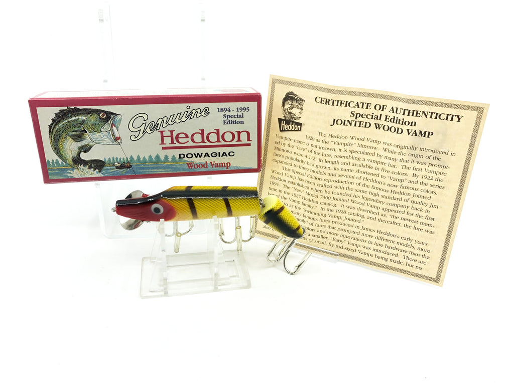 Heddon Centennial Edition Wood Vamp New in Box NO. 7300W-L-Perch - Num ...