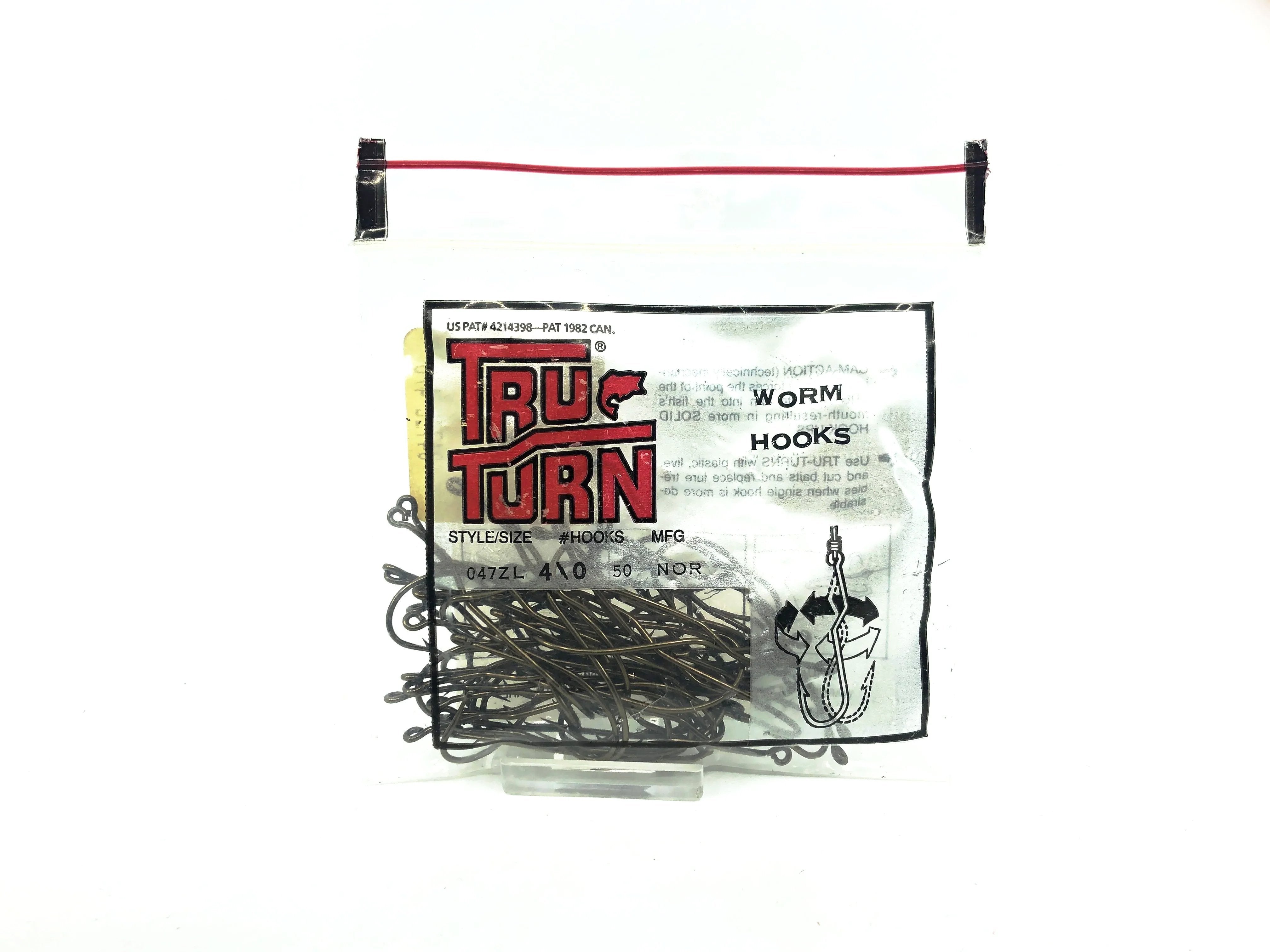 Tru Turn Worm Hooks 4/0 - 50 Count – My Bait Shop, LLC