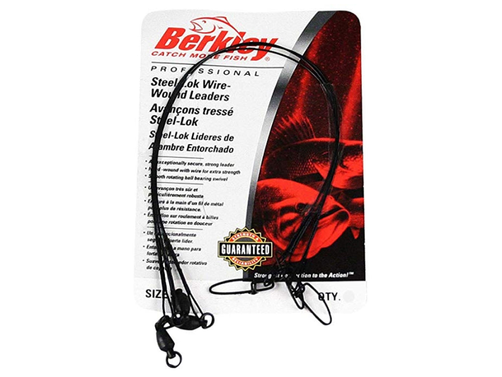 Berkley Steelon Wire Wound Leaders 6" 30 Pound 3 Pack-Black Color – My ...