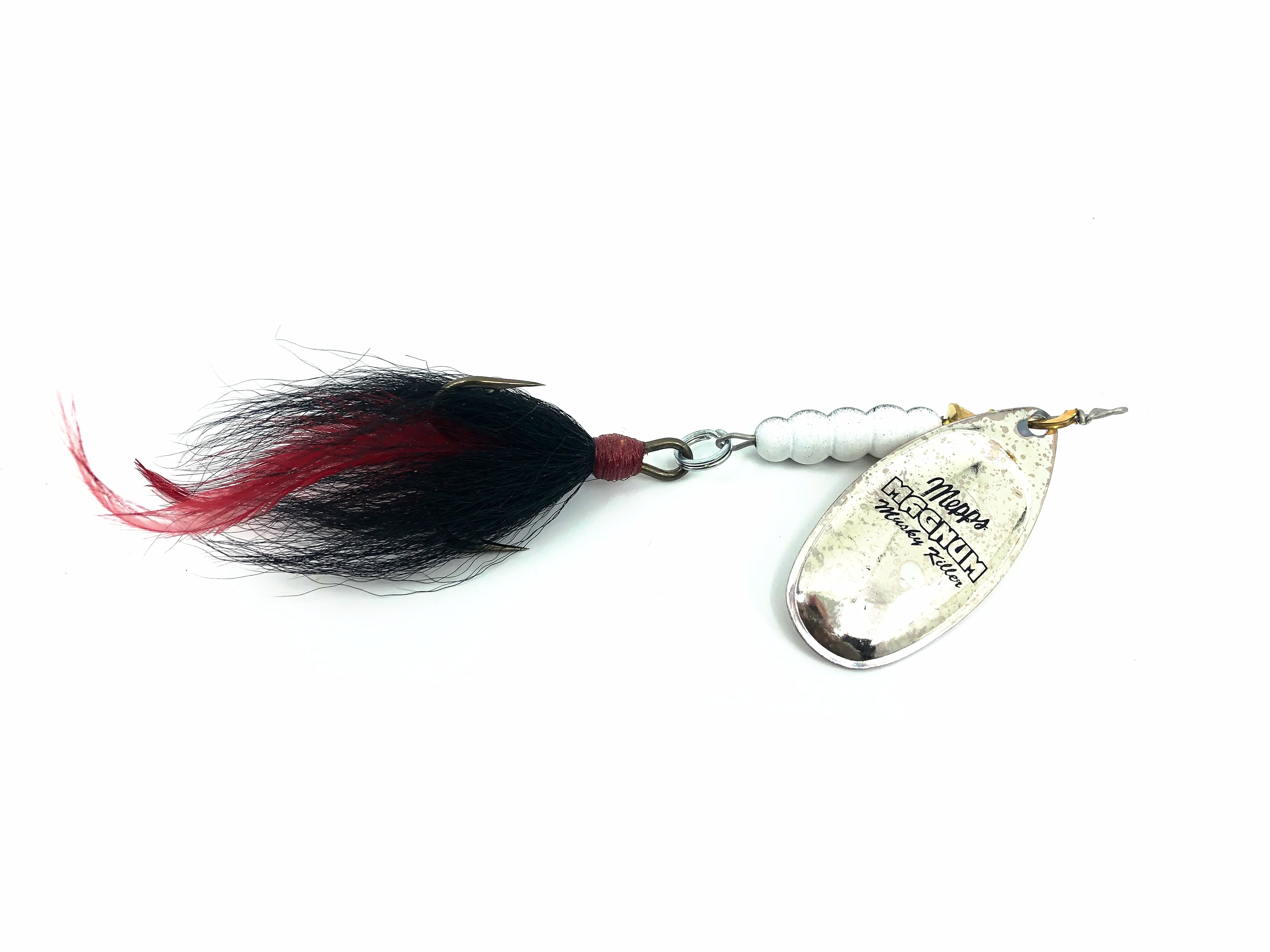 Mepps Magnum Musky Killer, Silver Blade/Black & Red Bucktail Color – My ...