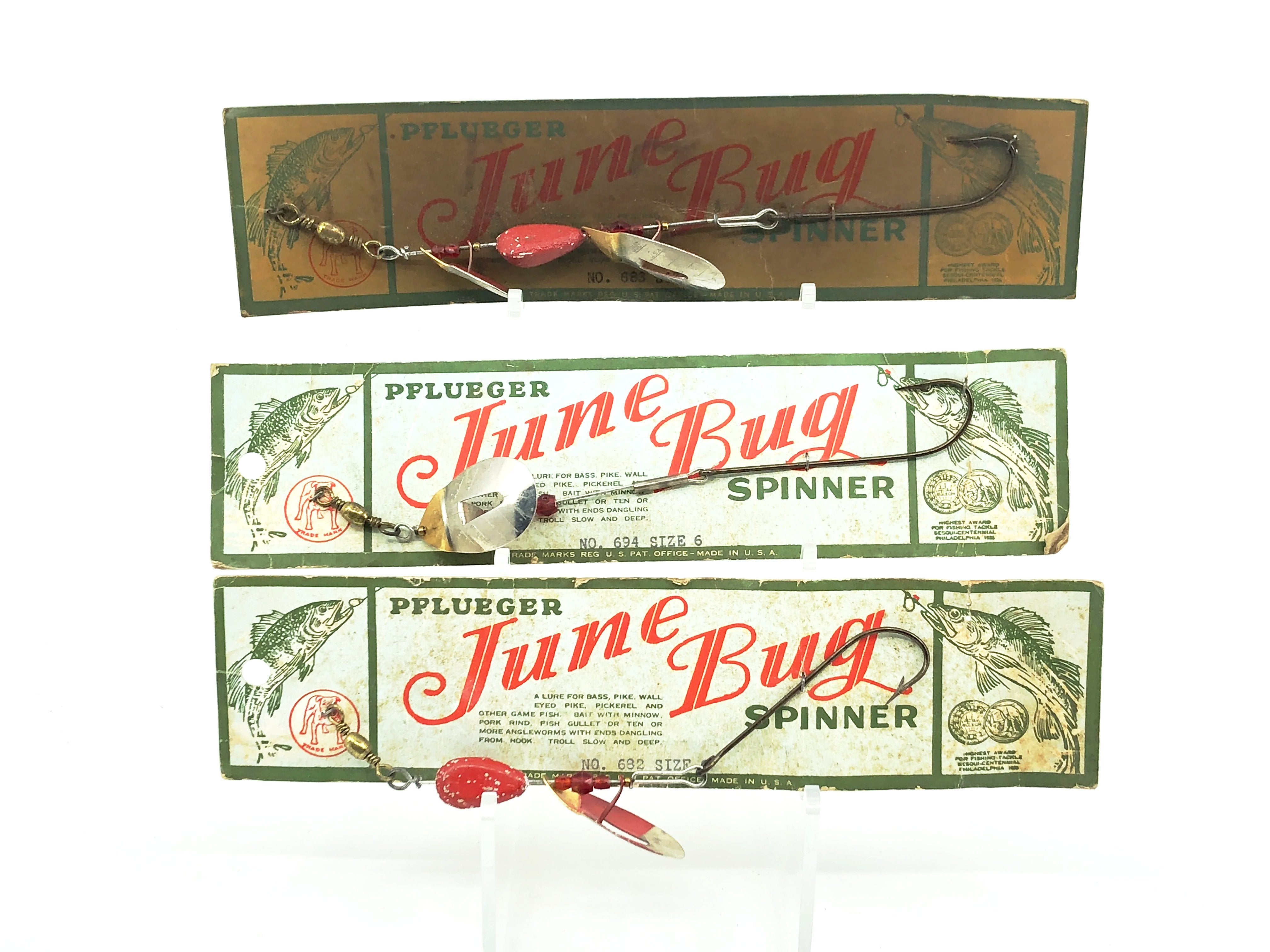 Pflueger June Bug Tandem Spinner Three Pack – My Bait Shop, LLC