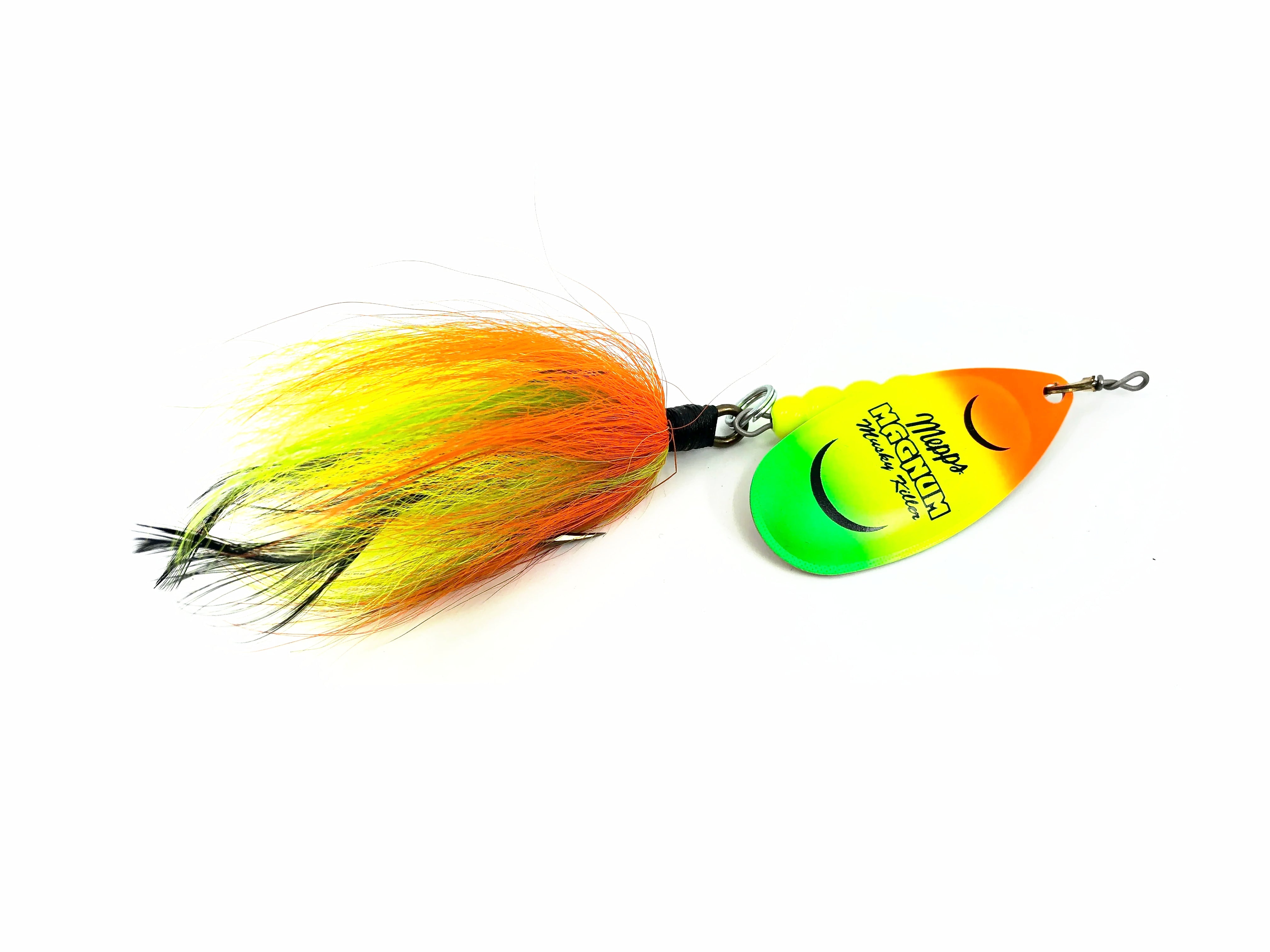 Mepps Magnum Musky Killer, Hot Firetiger Blade & Bucktail Color – My ...