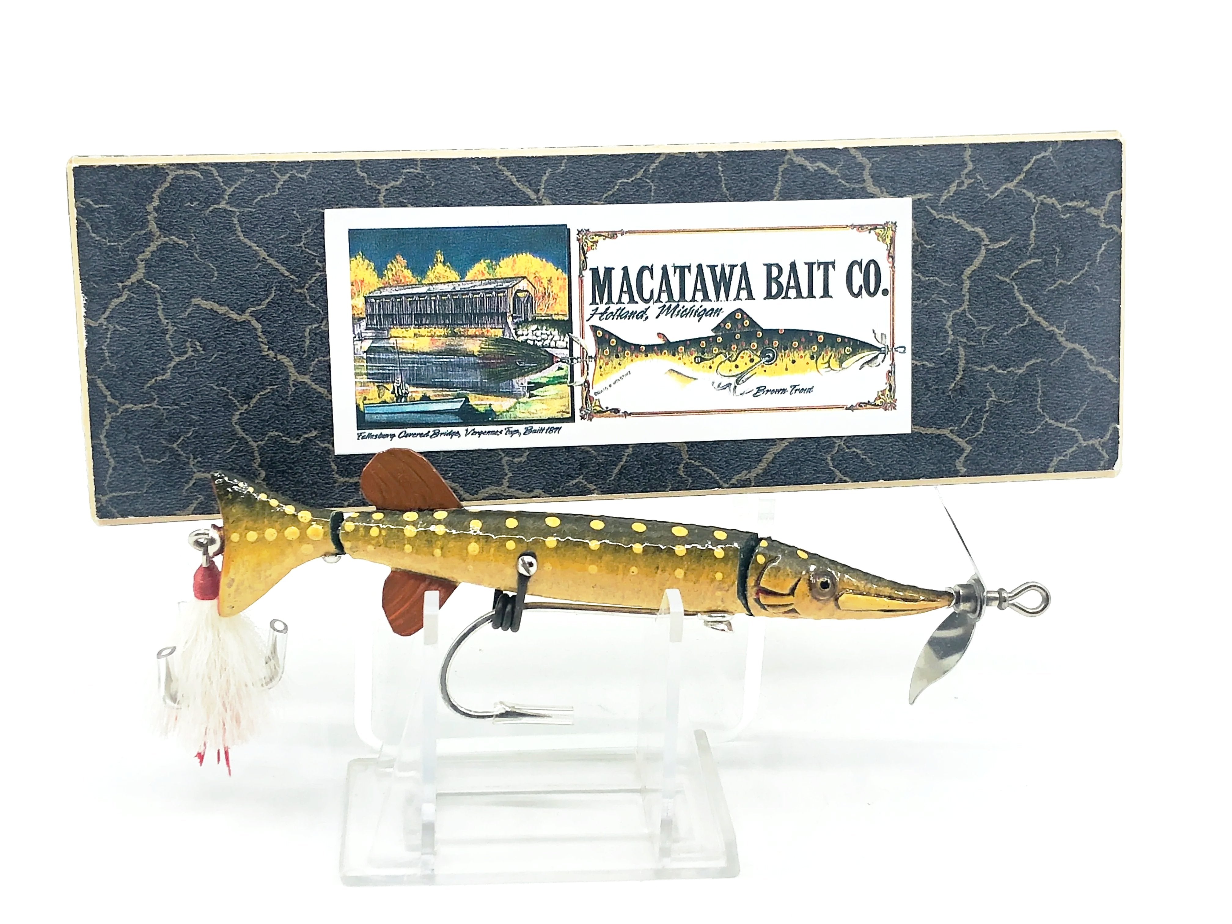 Macatawa Bait Co. Rare Double Jointed Northern Pike, 1 of 1 w/Box - No ...