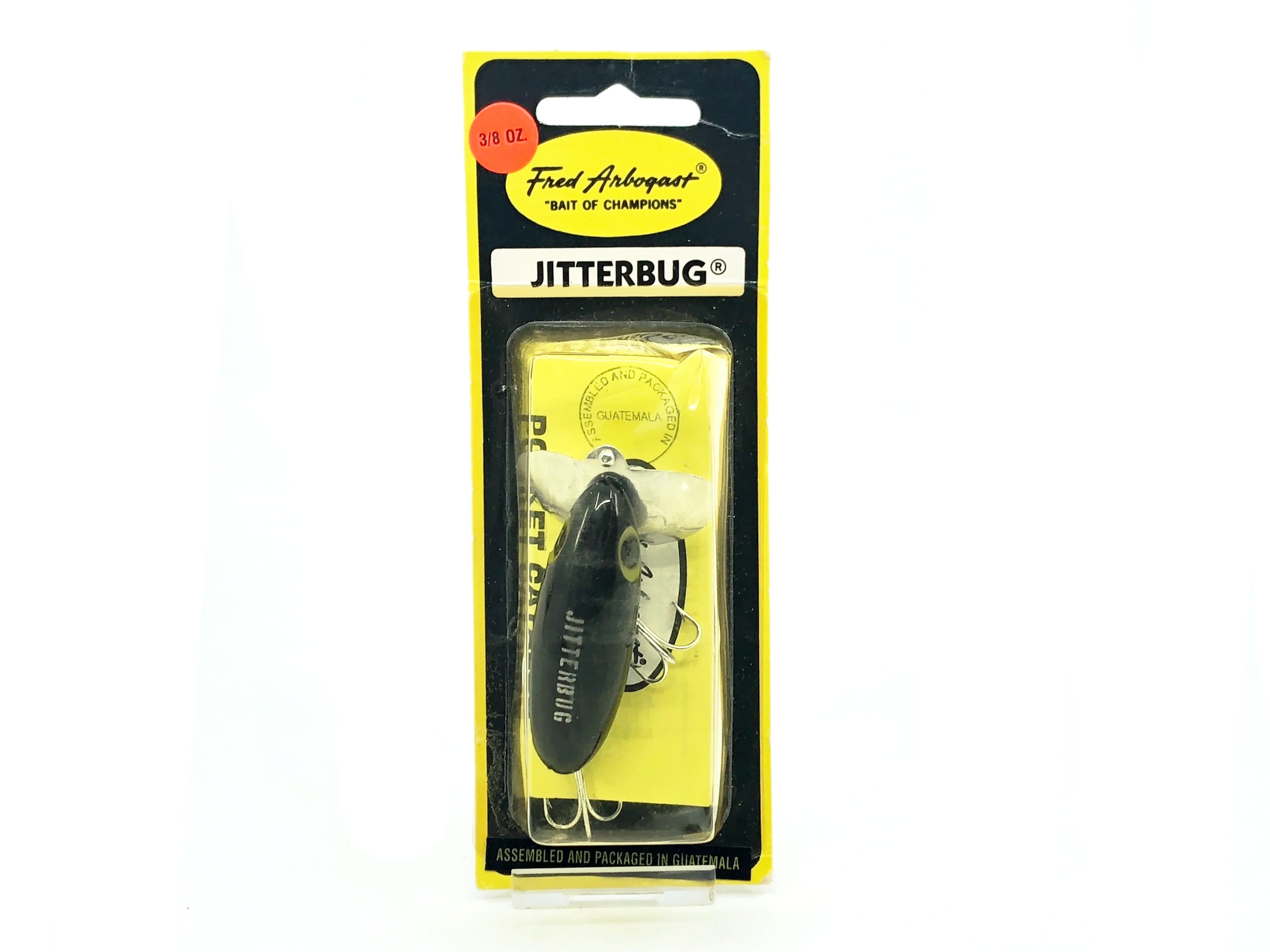 Arbogast Jitterbug 3/8oz, Black Color on Card – My Bait Shop, LLC