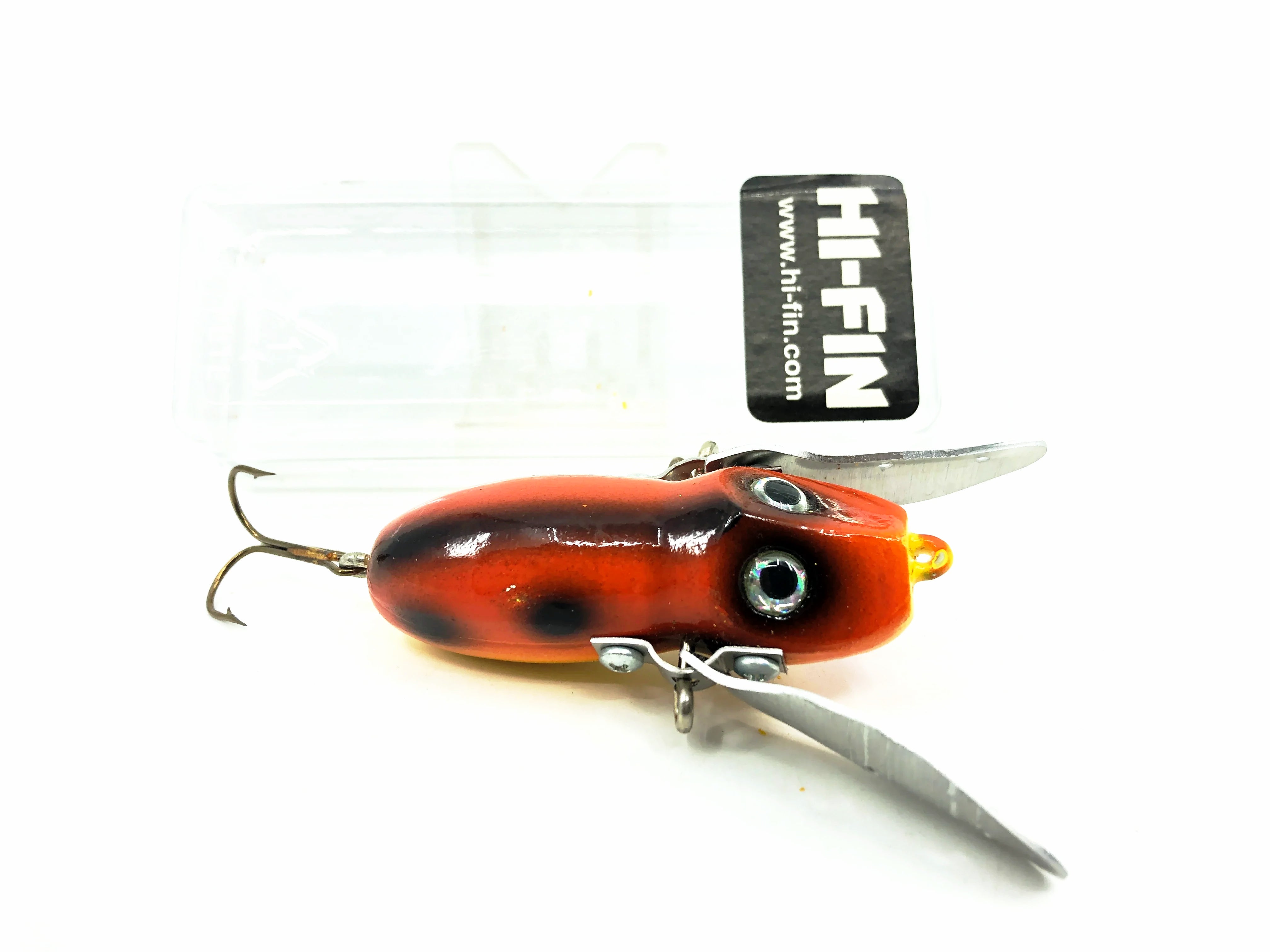 Hi-Fin Bass Creeper Lure, Orange/Black Dots/Yellow Belly Color in Box ...