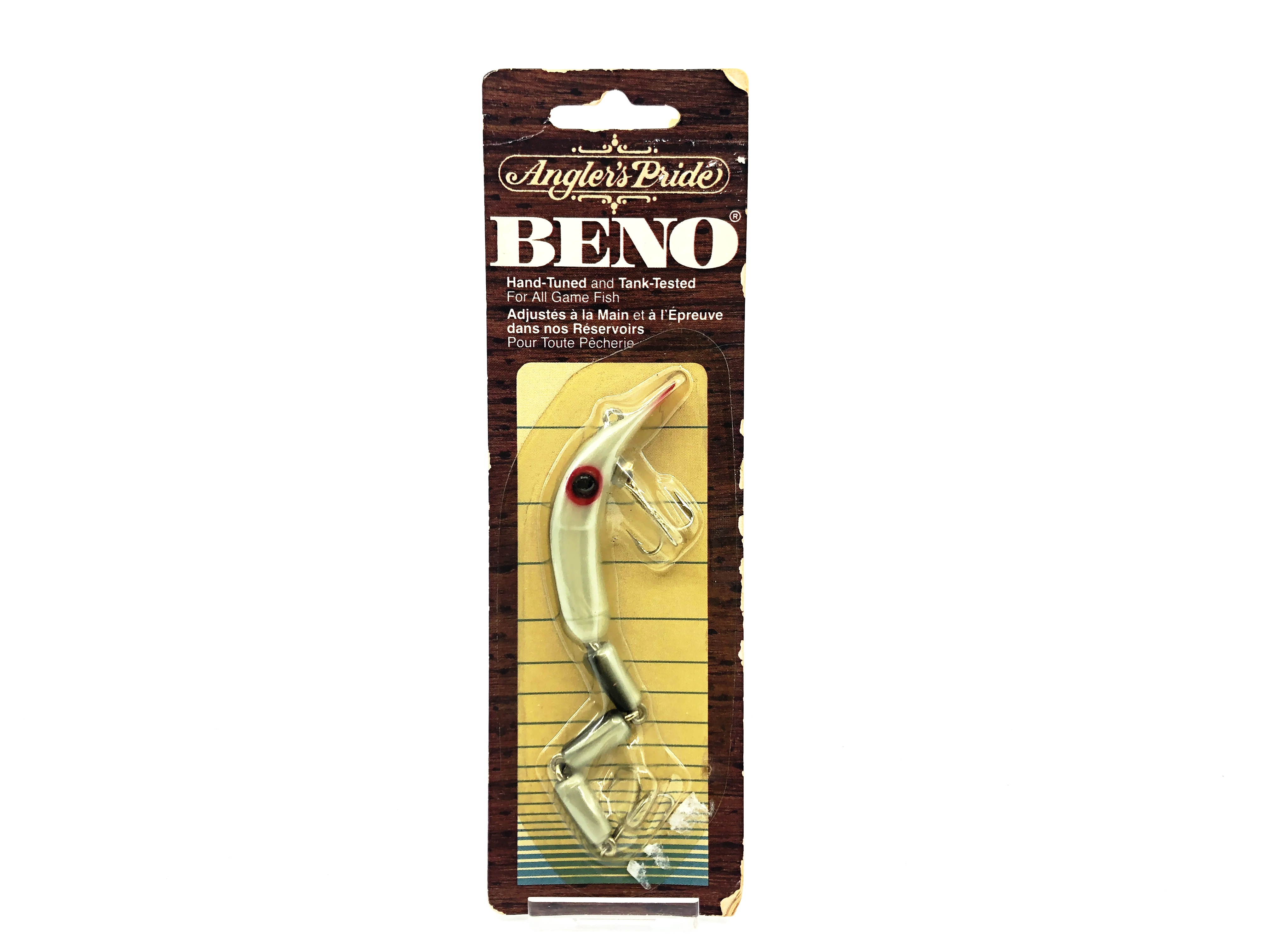 Angler's Pride Beno Lure Eel, Pearl/Black Stripe Color New on Card – My ...