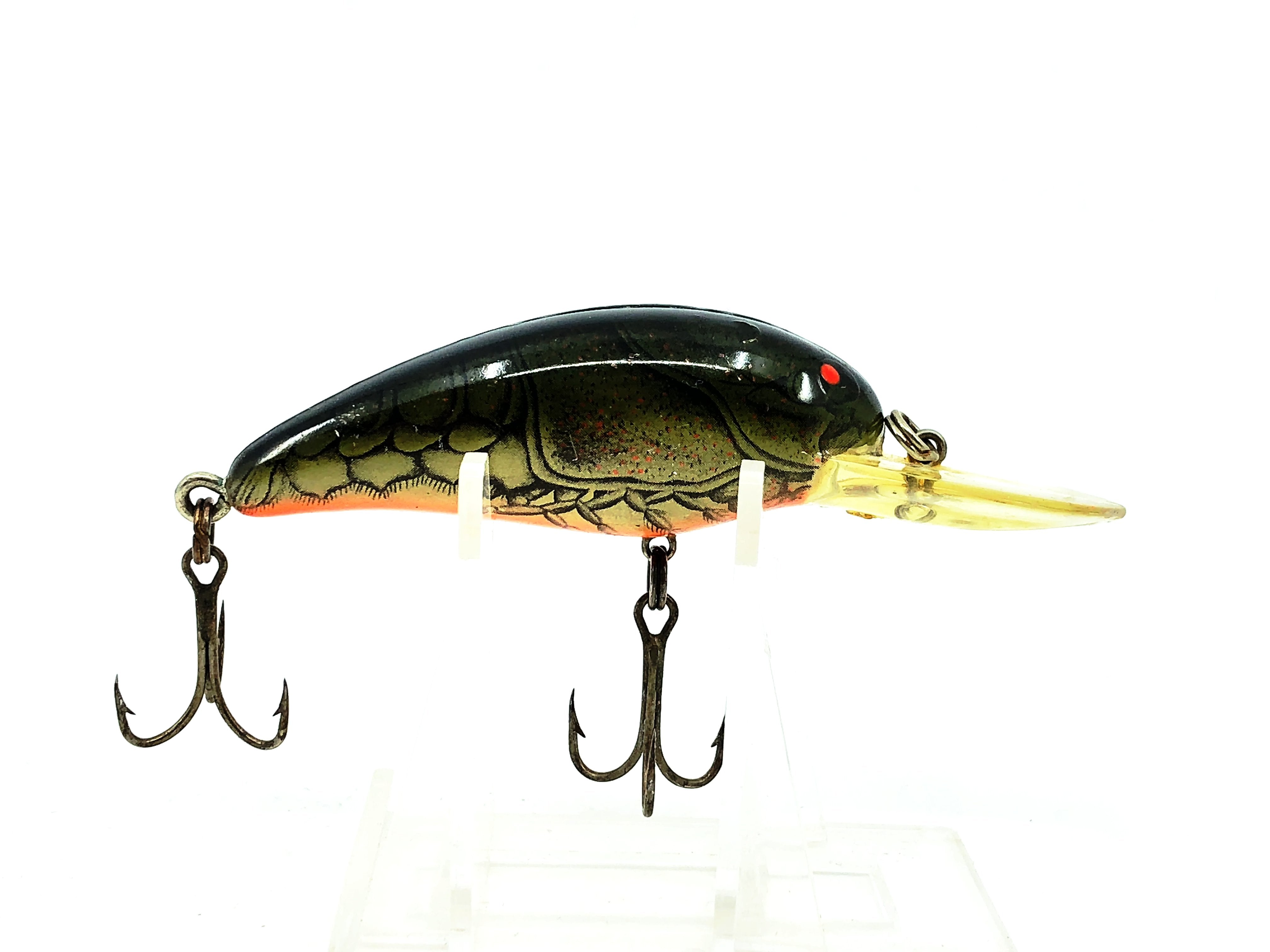 Bomber Model A 7A, XC2 Dark Green Craw/Orange Belly Color, Screwtail M ...