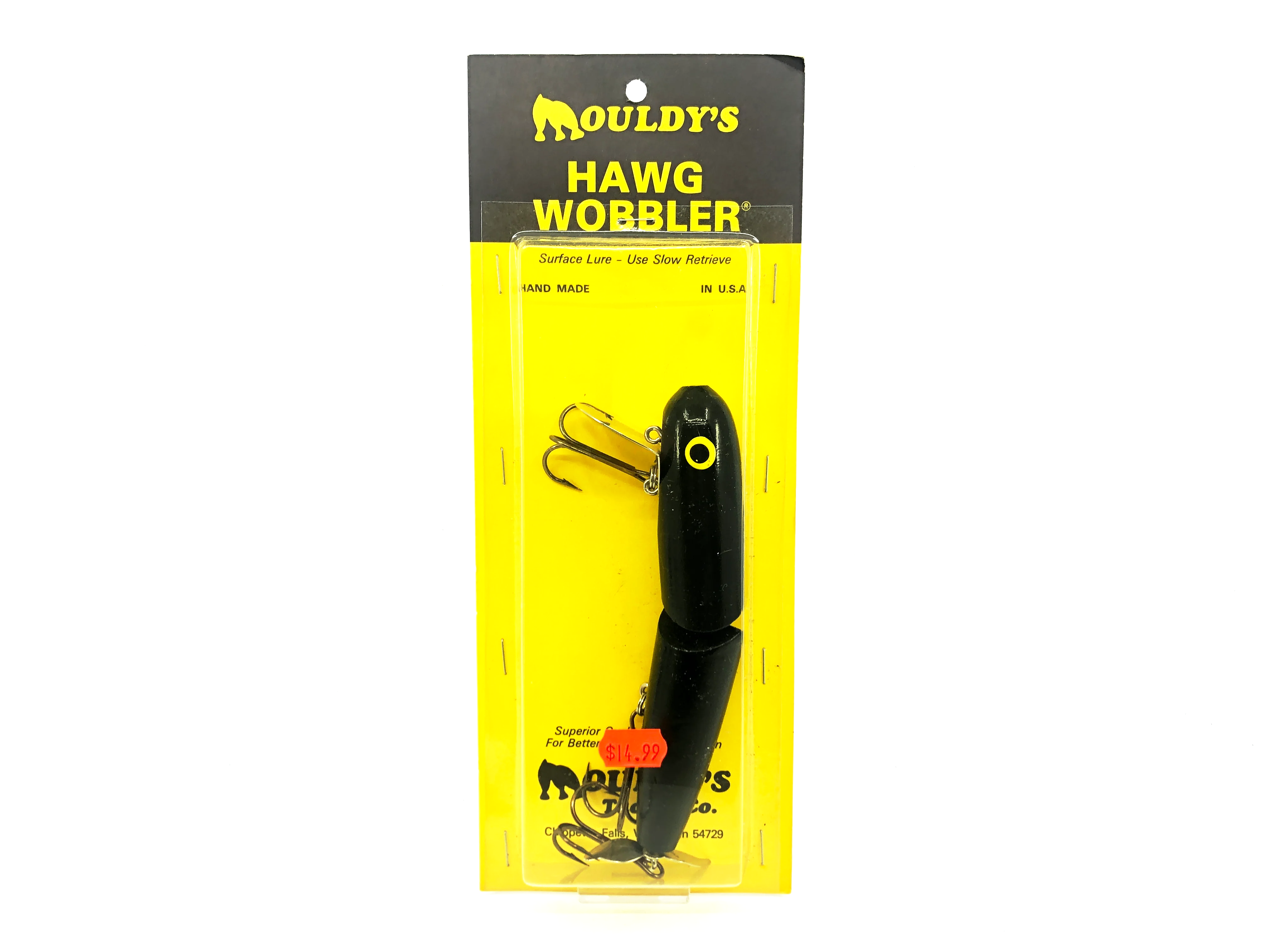 Mouldy's Hawg Wobbler, Black Color on Card – My Bait Shop, LLC