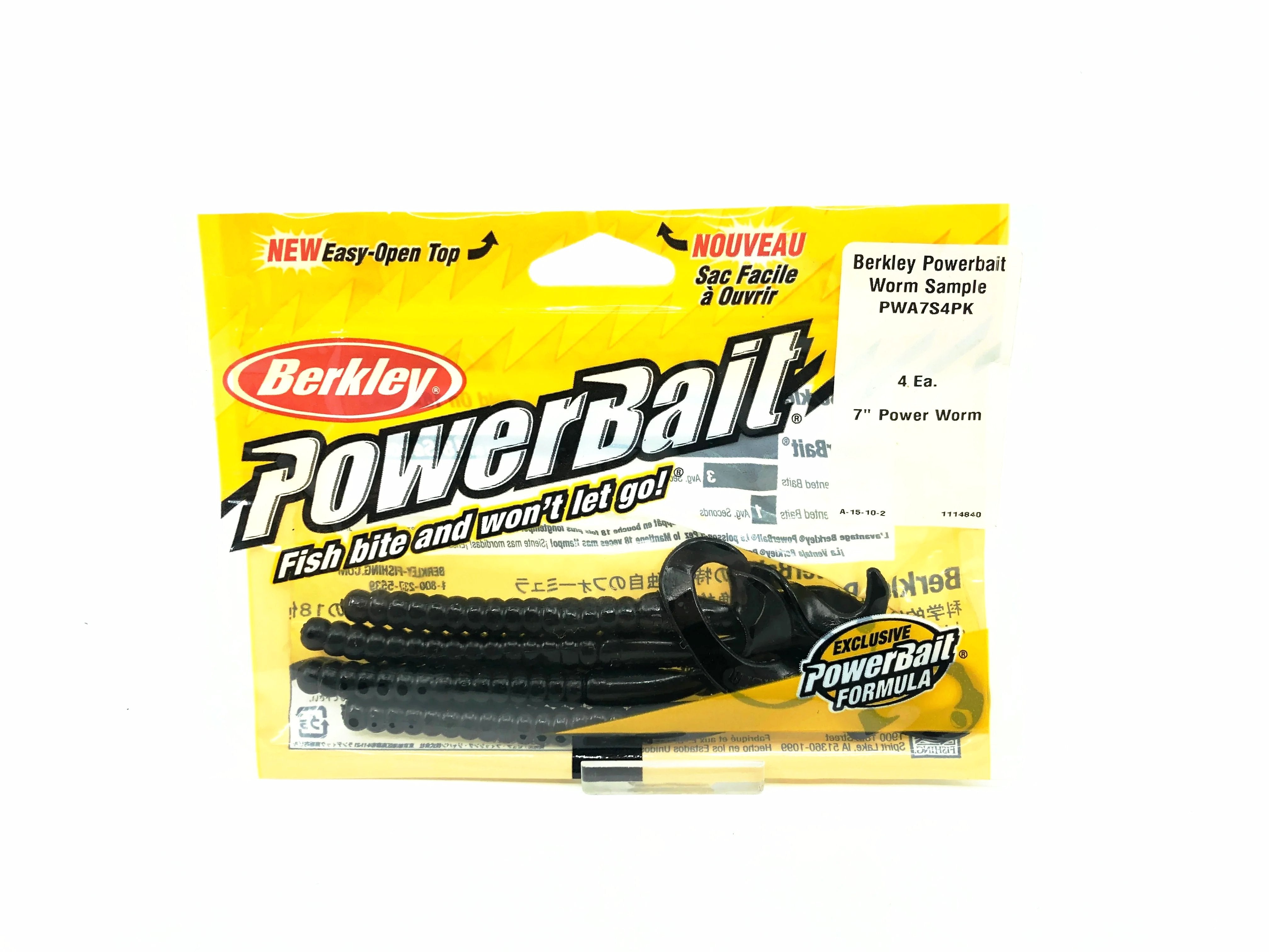 Berkley PowerBait 7" Power Worms Sample Pack, Black Color -4 count – My ...