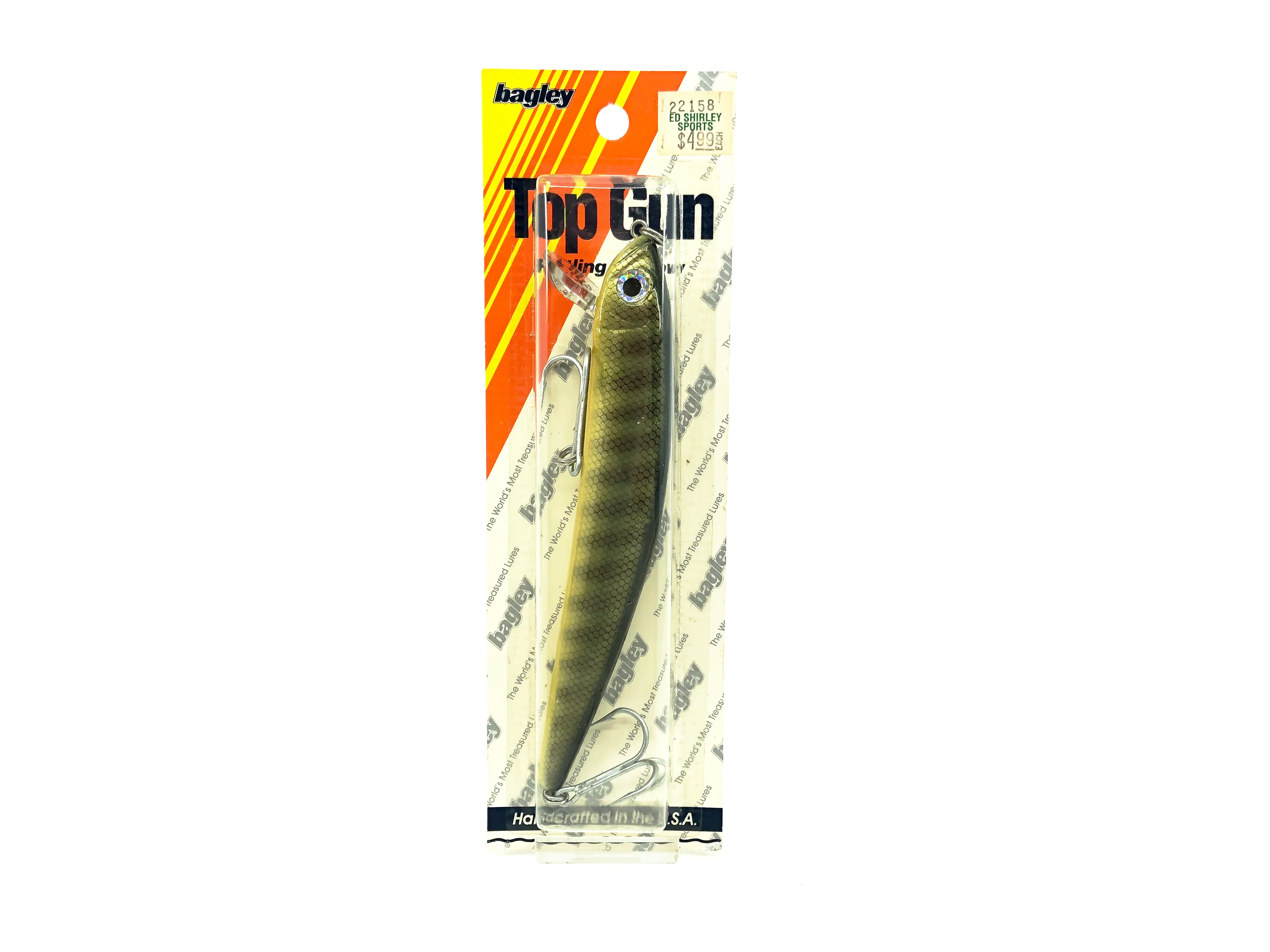 Bagley TG6 Top Gun 6, PR9 Perch on Chartreuse Color, New on Card 10/10 ...