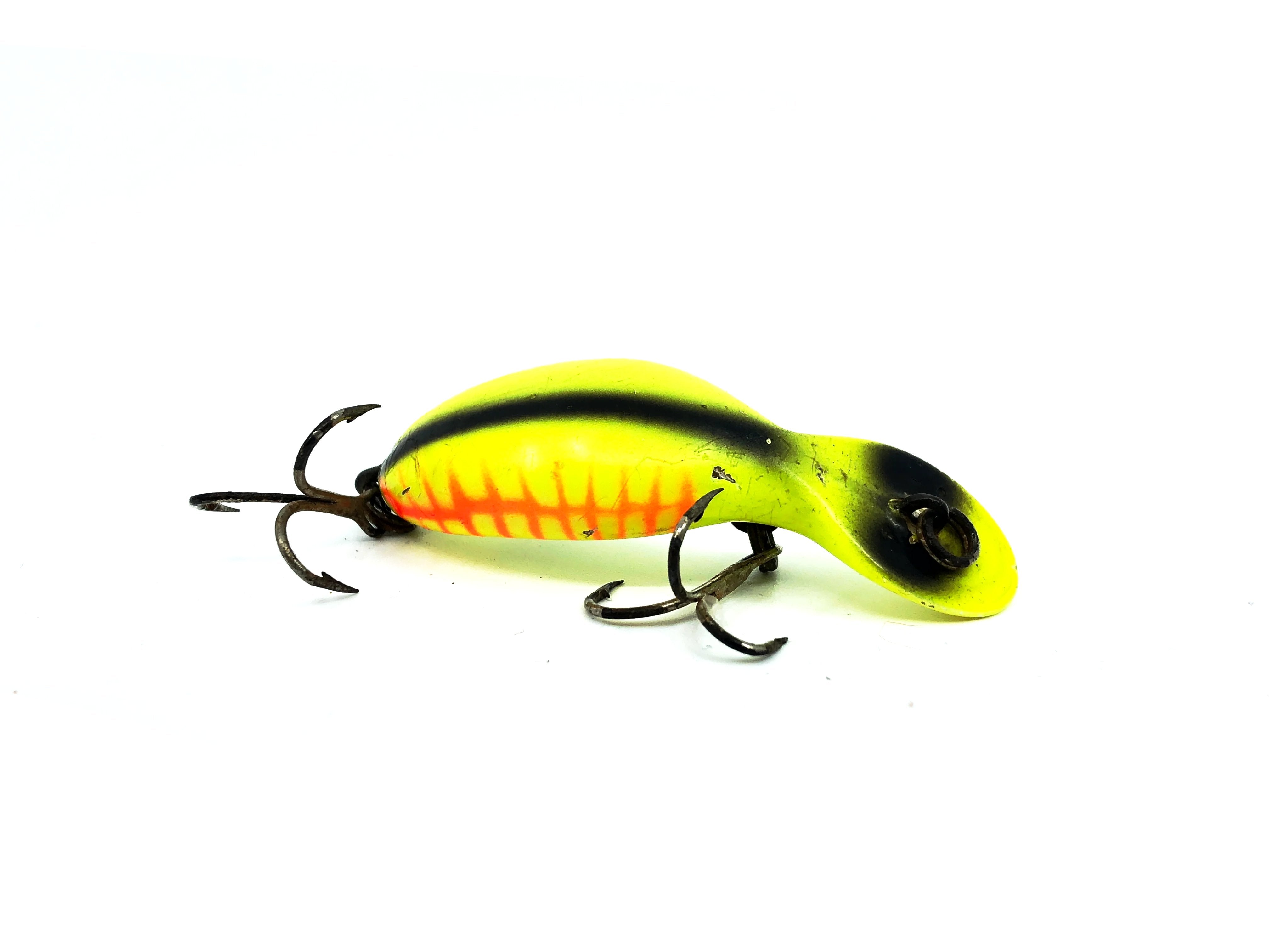 Heddon Tiny Clatter Tad, YFO Yellow Fluorescent Red Ribs/Black Back Co ...