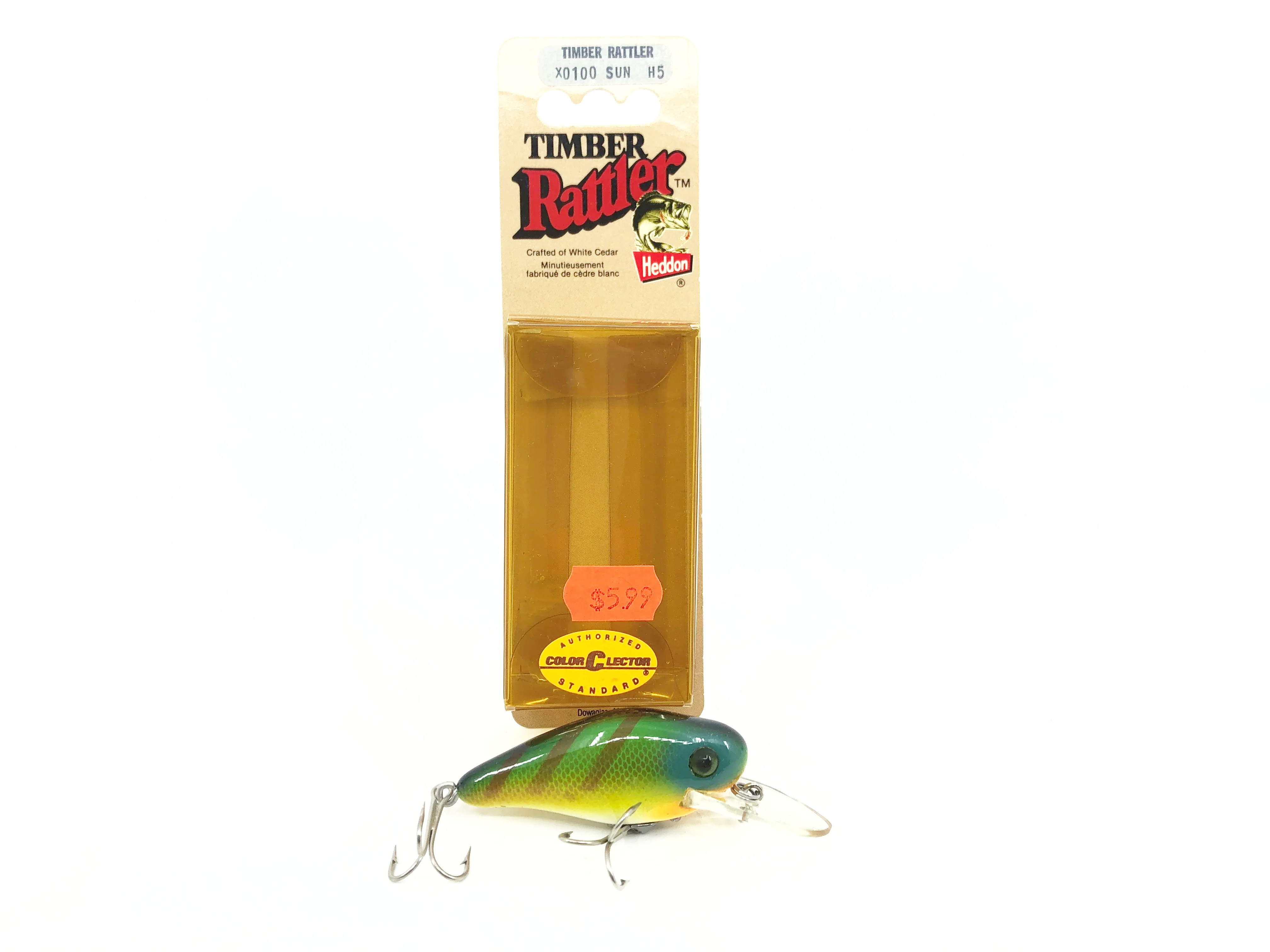 Heddon Timber Rattler X100, Sun Sunfish Color on Card – My Bait Shop, LLC