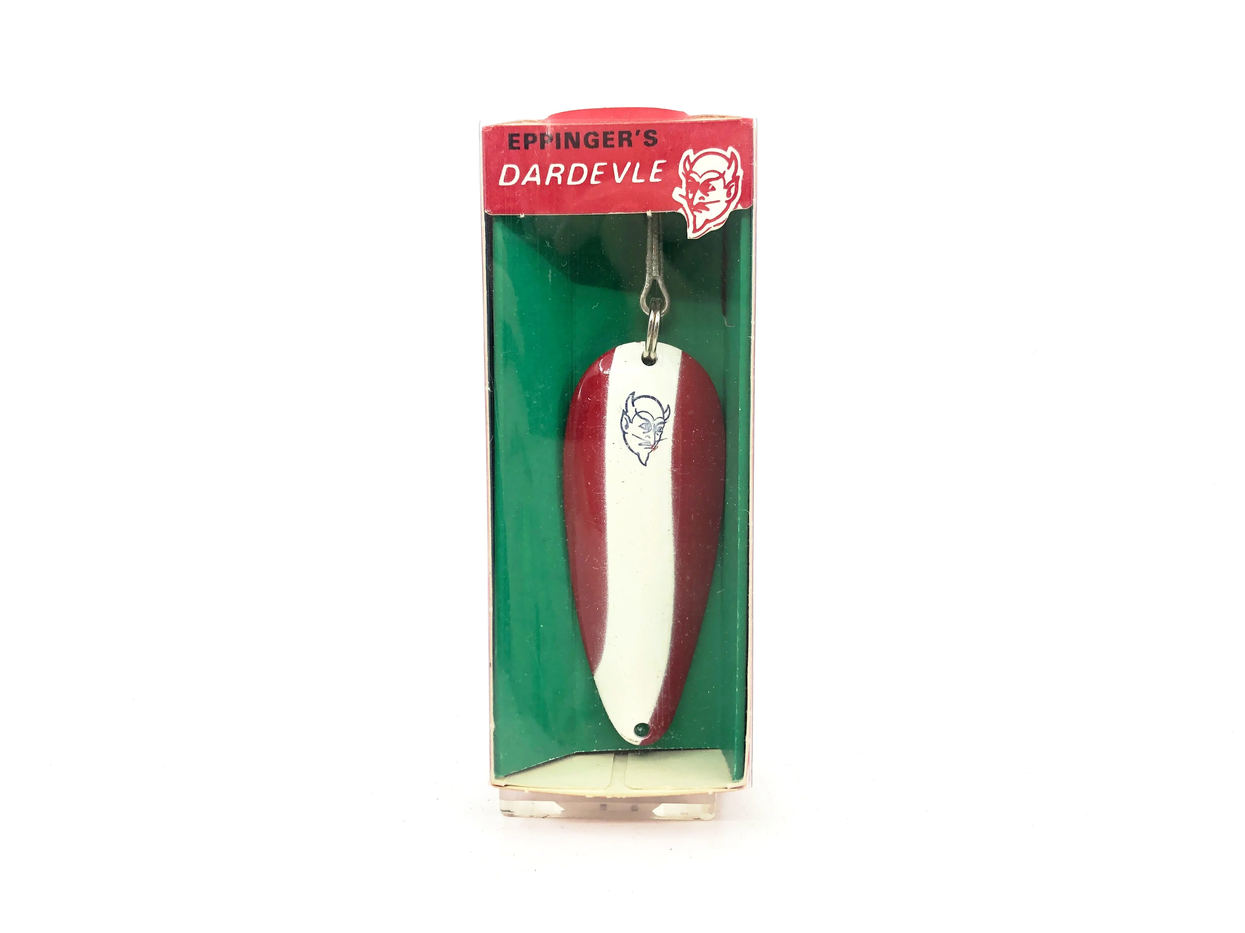 Eppinger Dardevle #100 Spoon, #16 Red/White Stripe/Nickle Back Color w ...