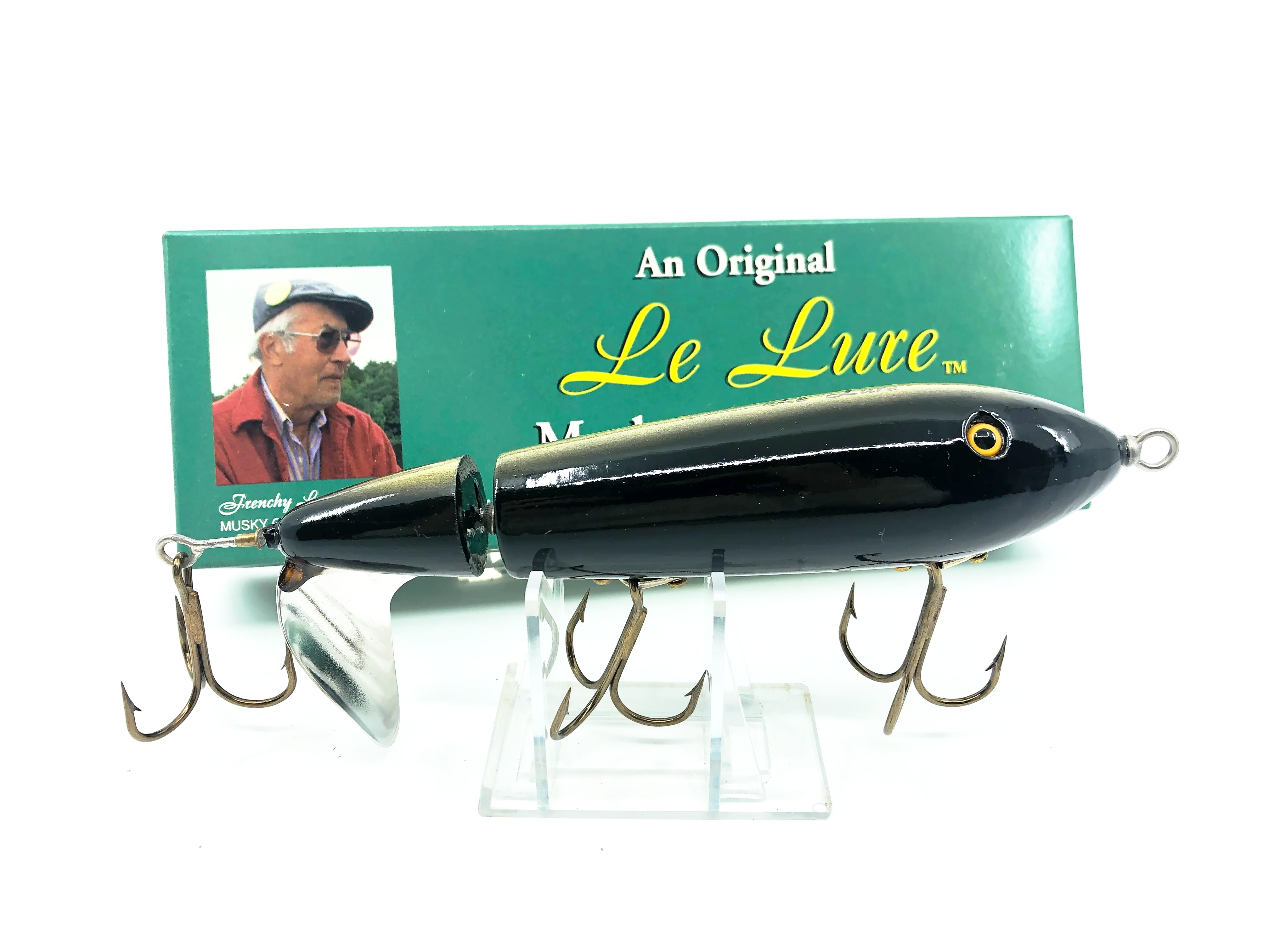 Frenchy LaMay Le Lure Musky Surface Lure, Water Thumper, Black/Gold Ba ...