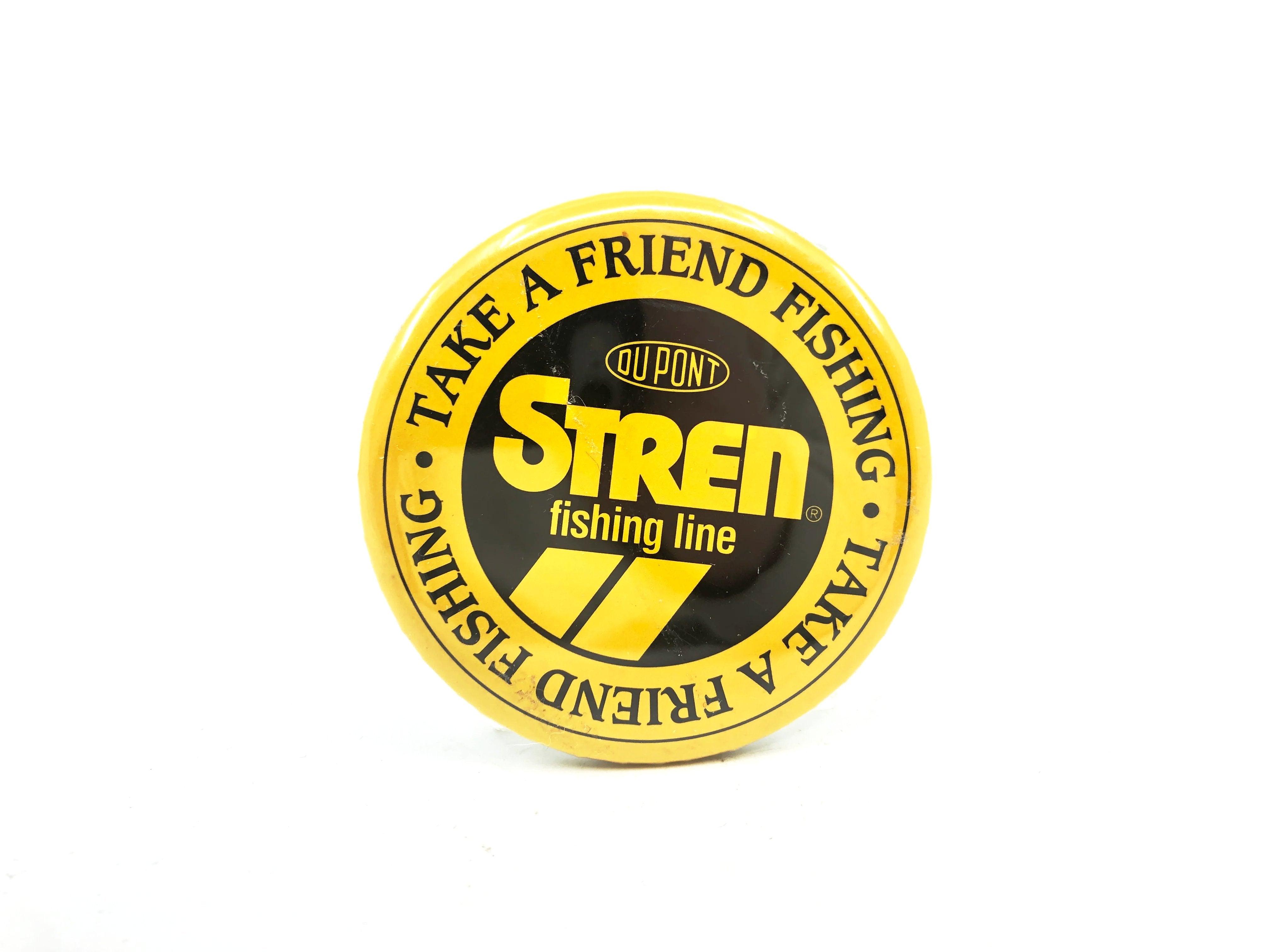 Dupont Stren Fishing Line, Take a Friend Fishing Button / Pin – My Bait ...