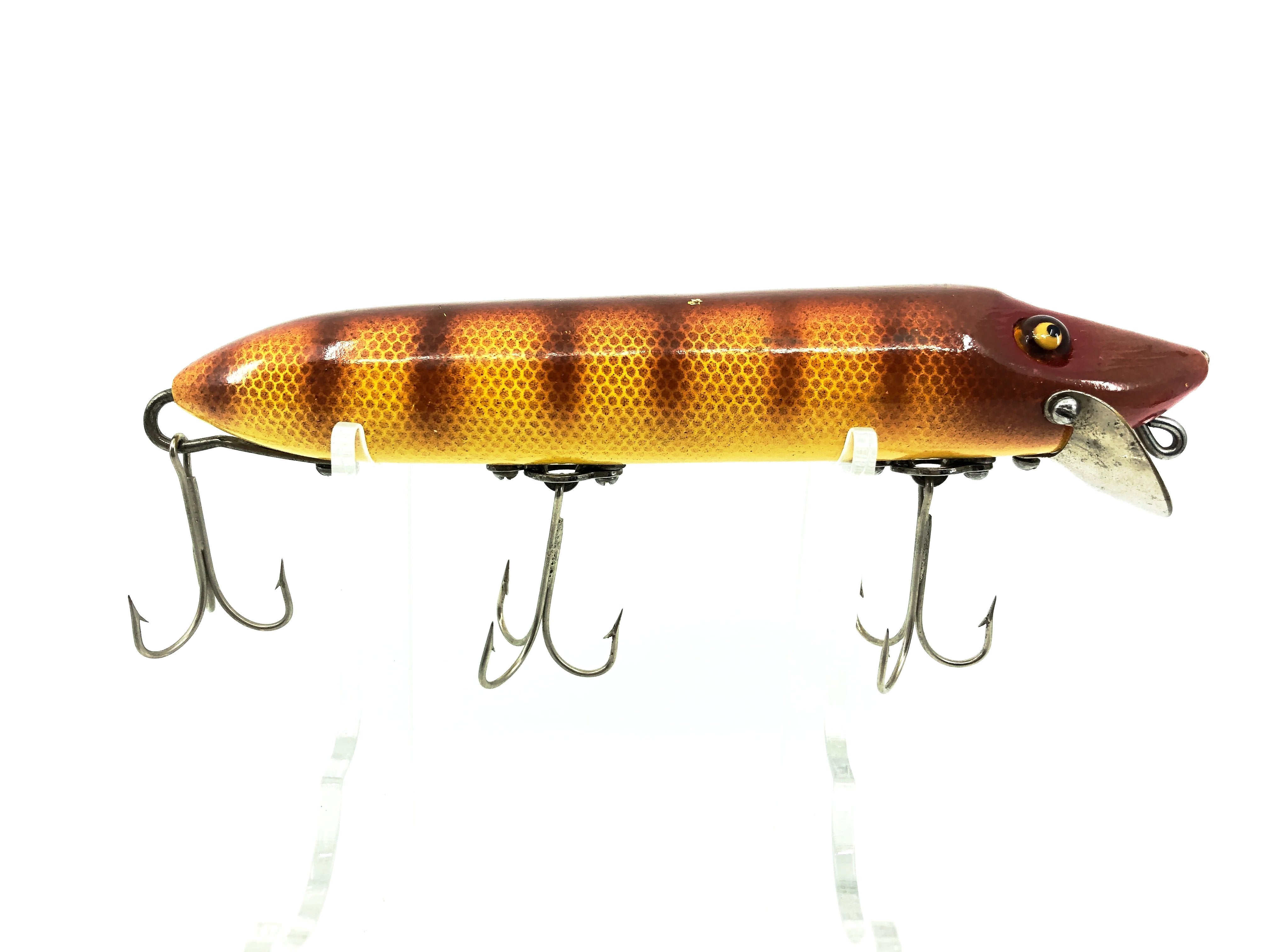 Repainted Heddon Musky Vamp 7550, 9R Brown Natural Scale Color – My ...