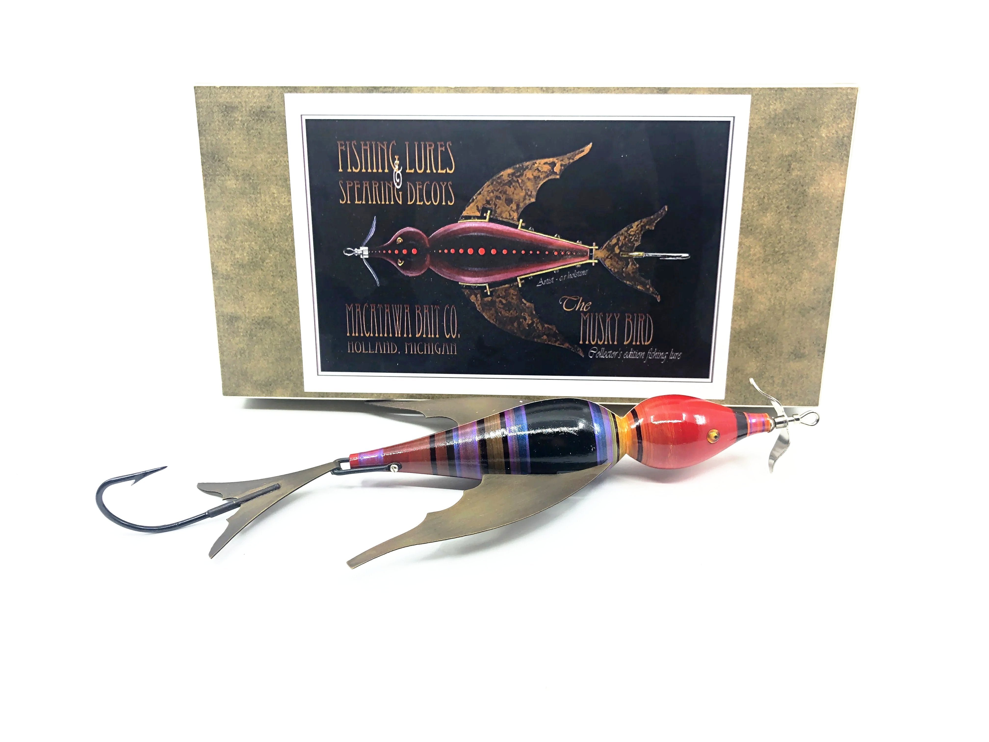 Macatawa Bait Co. Musky Bird, Red/Yellow/Black/Blue Color w/Box – My ...