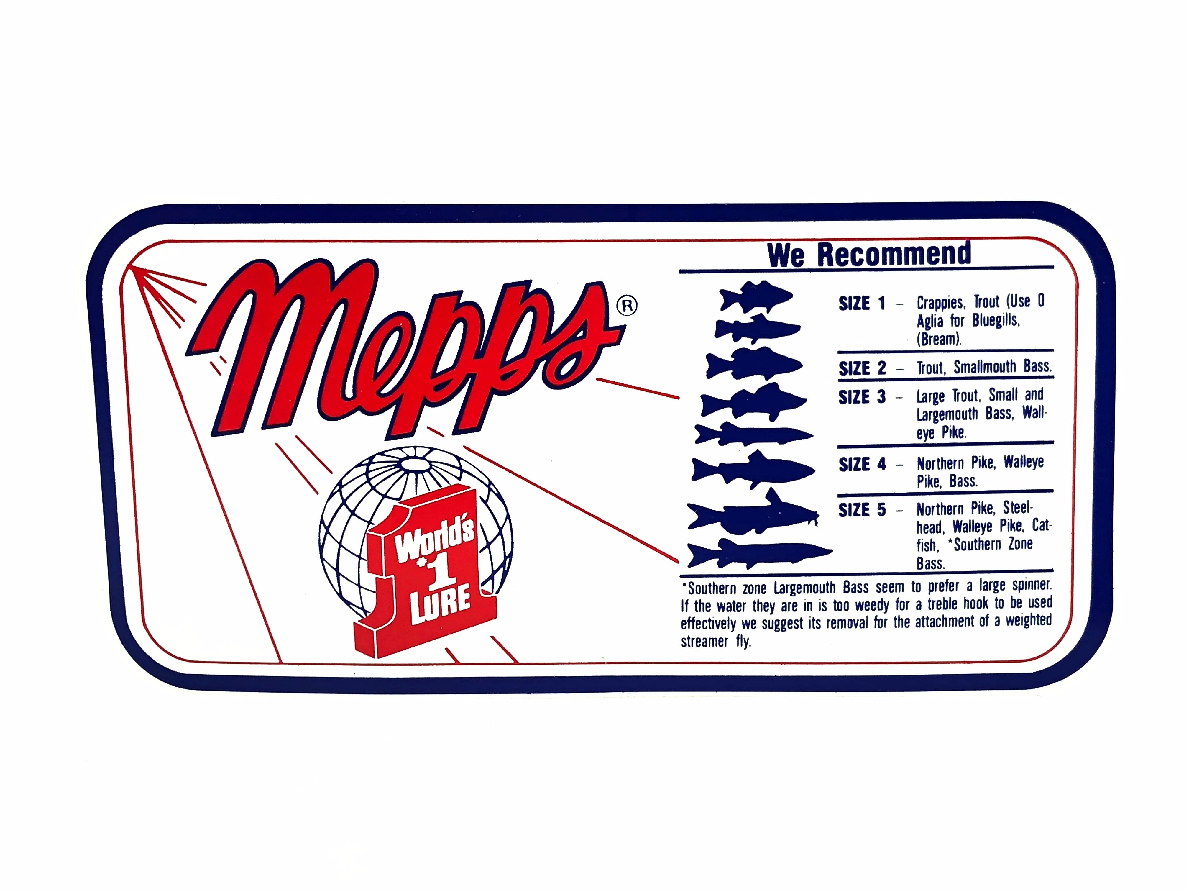 Mepps Vintage "We Recommend" Decal / Sticker – My Bait Shop, LLC