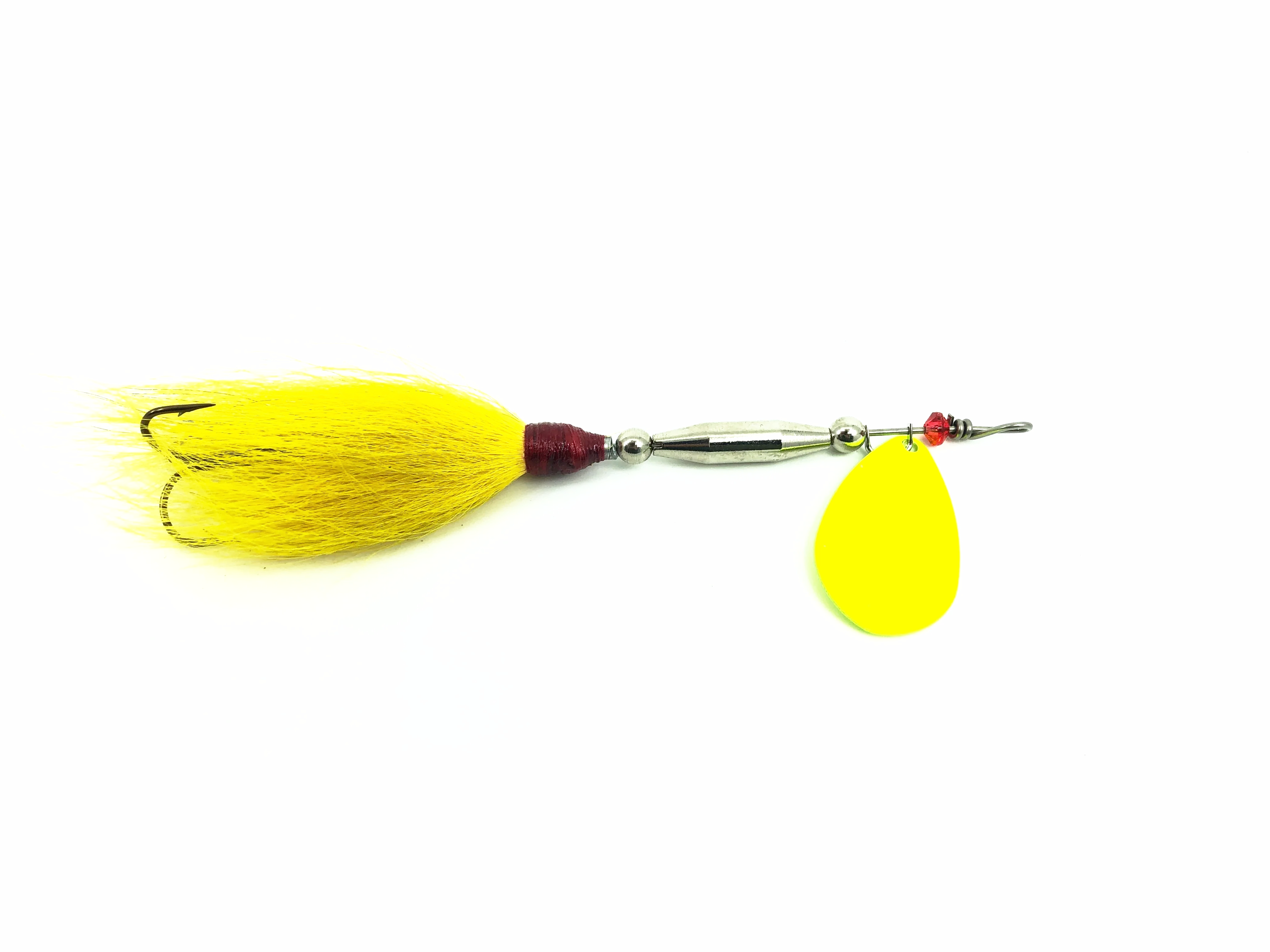 Pike Bucktail Spinner, Yellow Blade & Tail Color – My Bait Shop, LLC