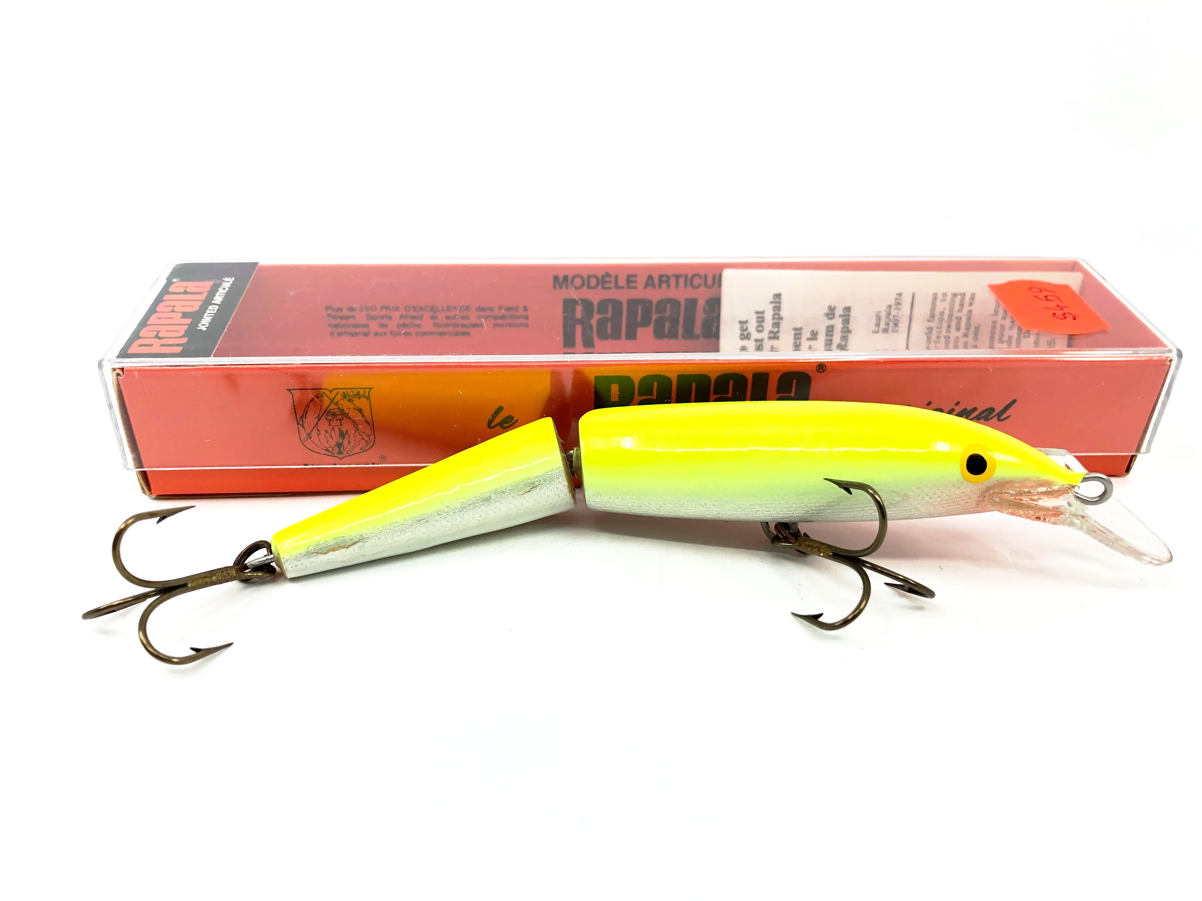 Rapala Jointed Minnow J-13 SFC Silver Fluorescent Chartreuse Color wit ...