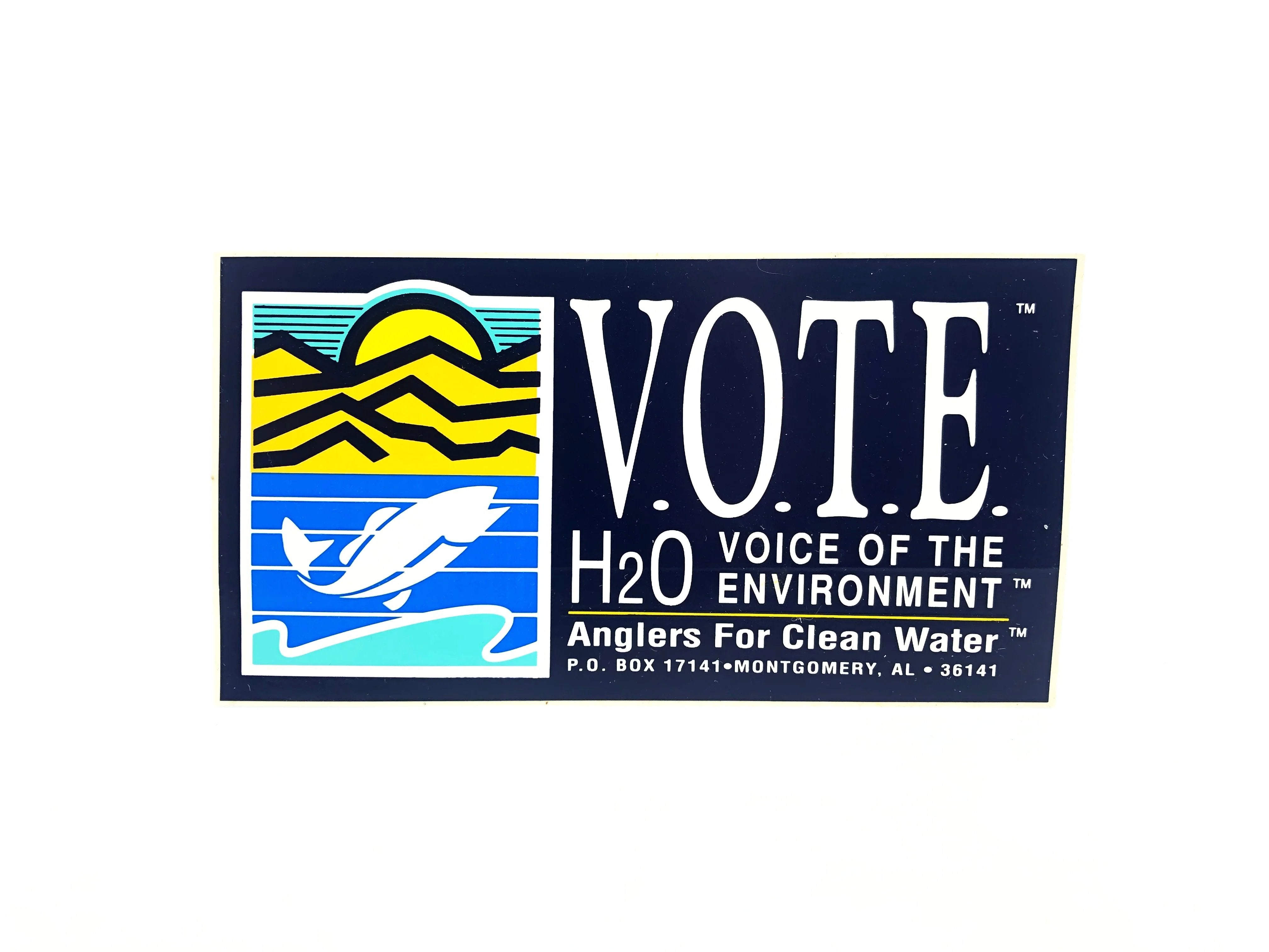 Vote H20 Voice of the Environment Sticker – My Bait Shop, LLC