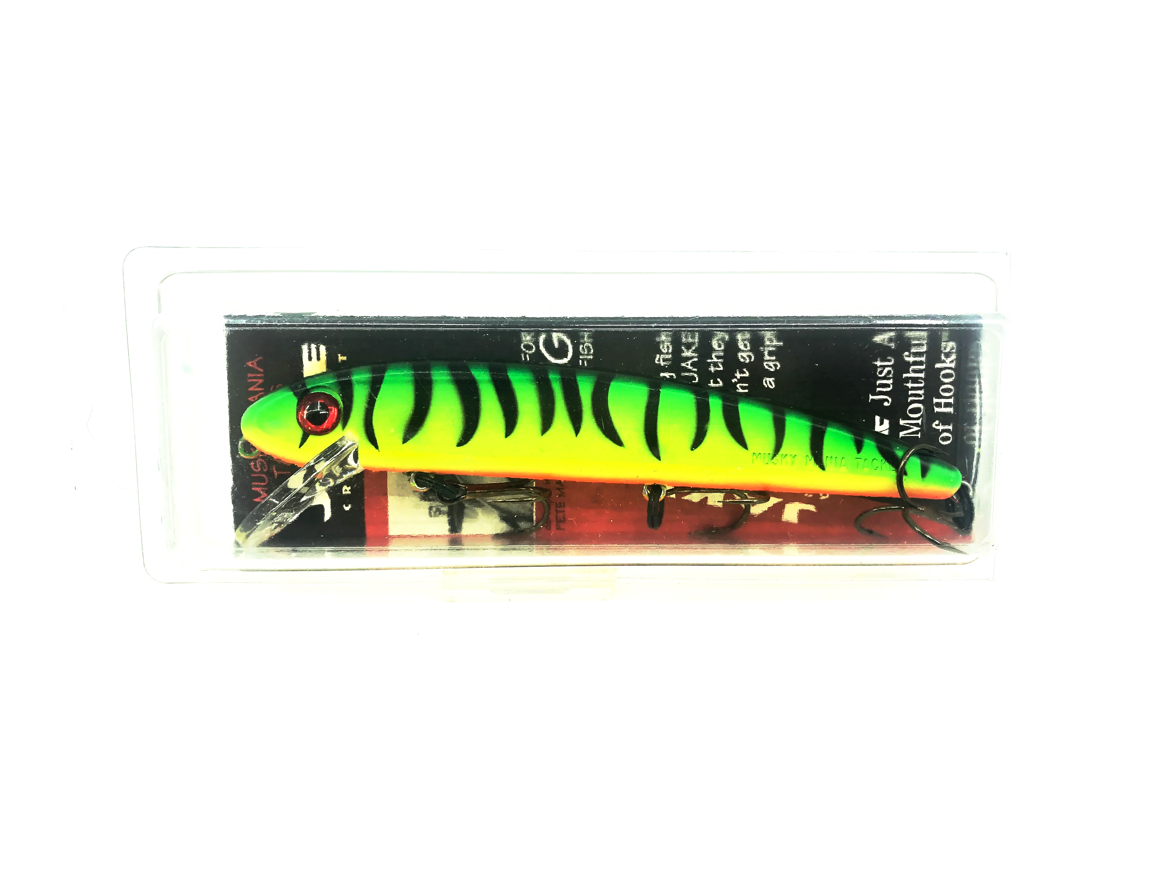 Musky Mania Jake 6" Musky Bait, Fire Tiger Color New on Card – My Bait ...