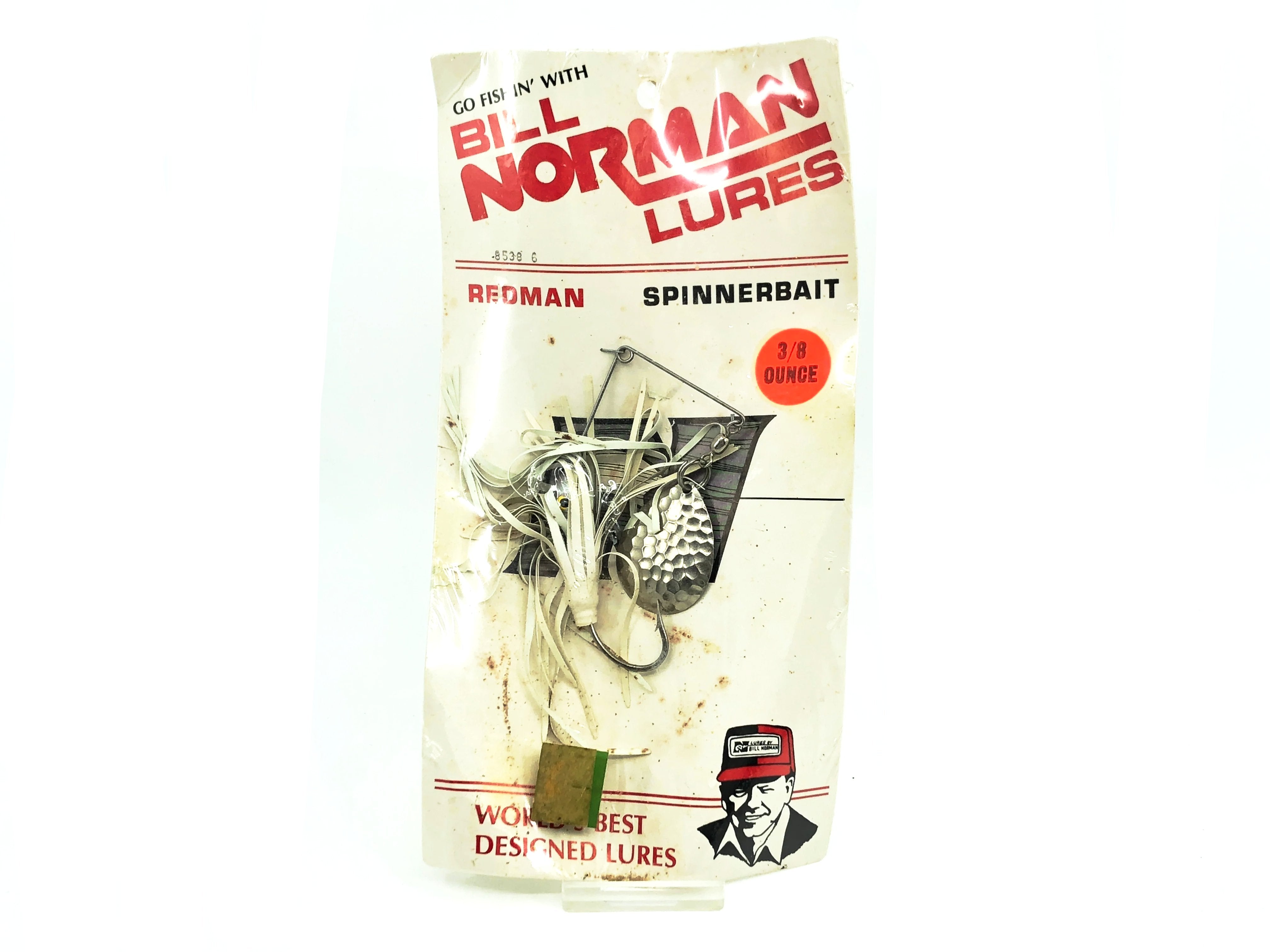 Bill Norman Redman Spinnerbait 3/8oz 8738, #6 White Color on Card – My ...