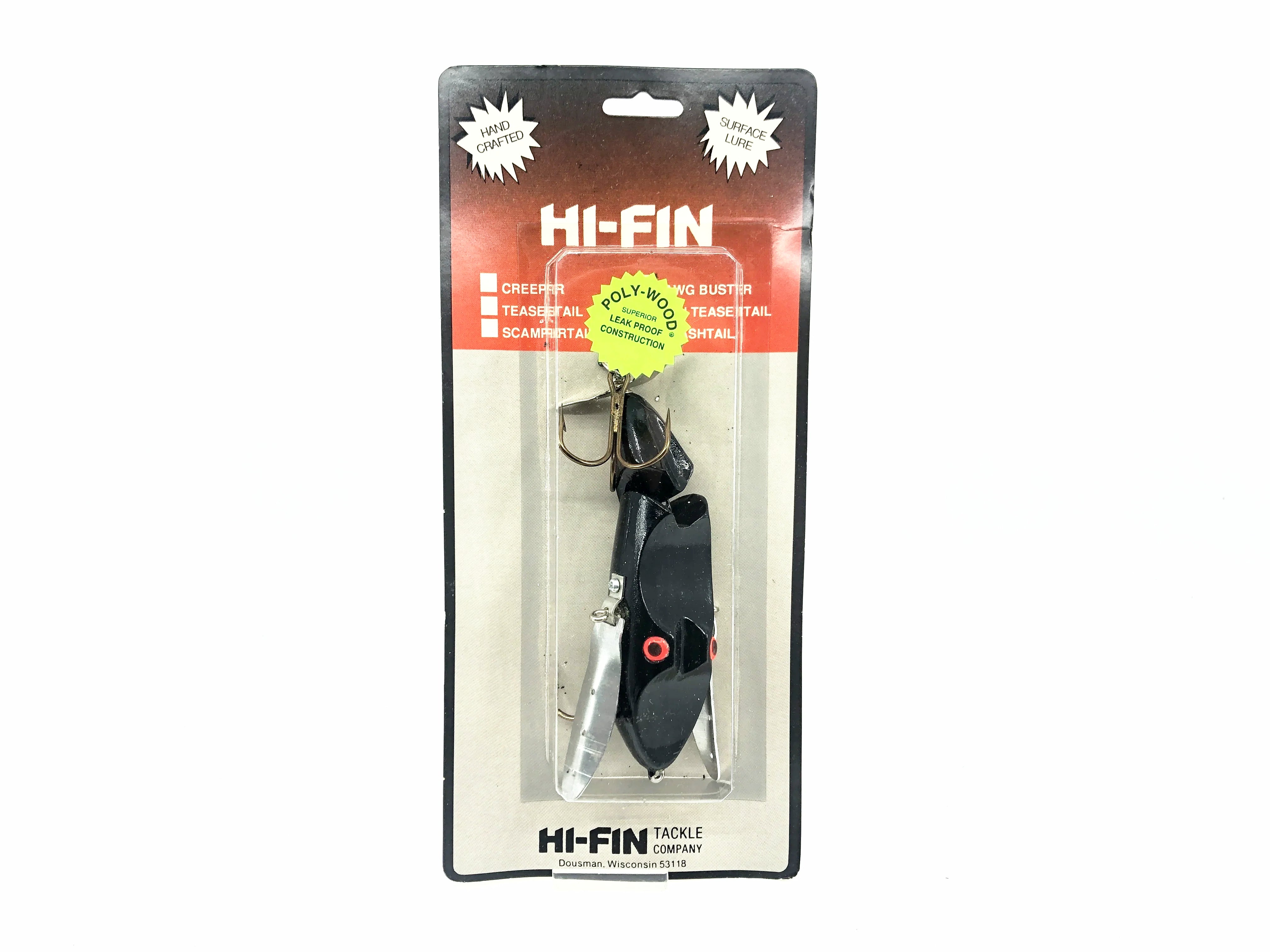 Hi-Fin Hawg Buster Jointed Creeper, Black Color on Card – My Bait Shop, LLC