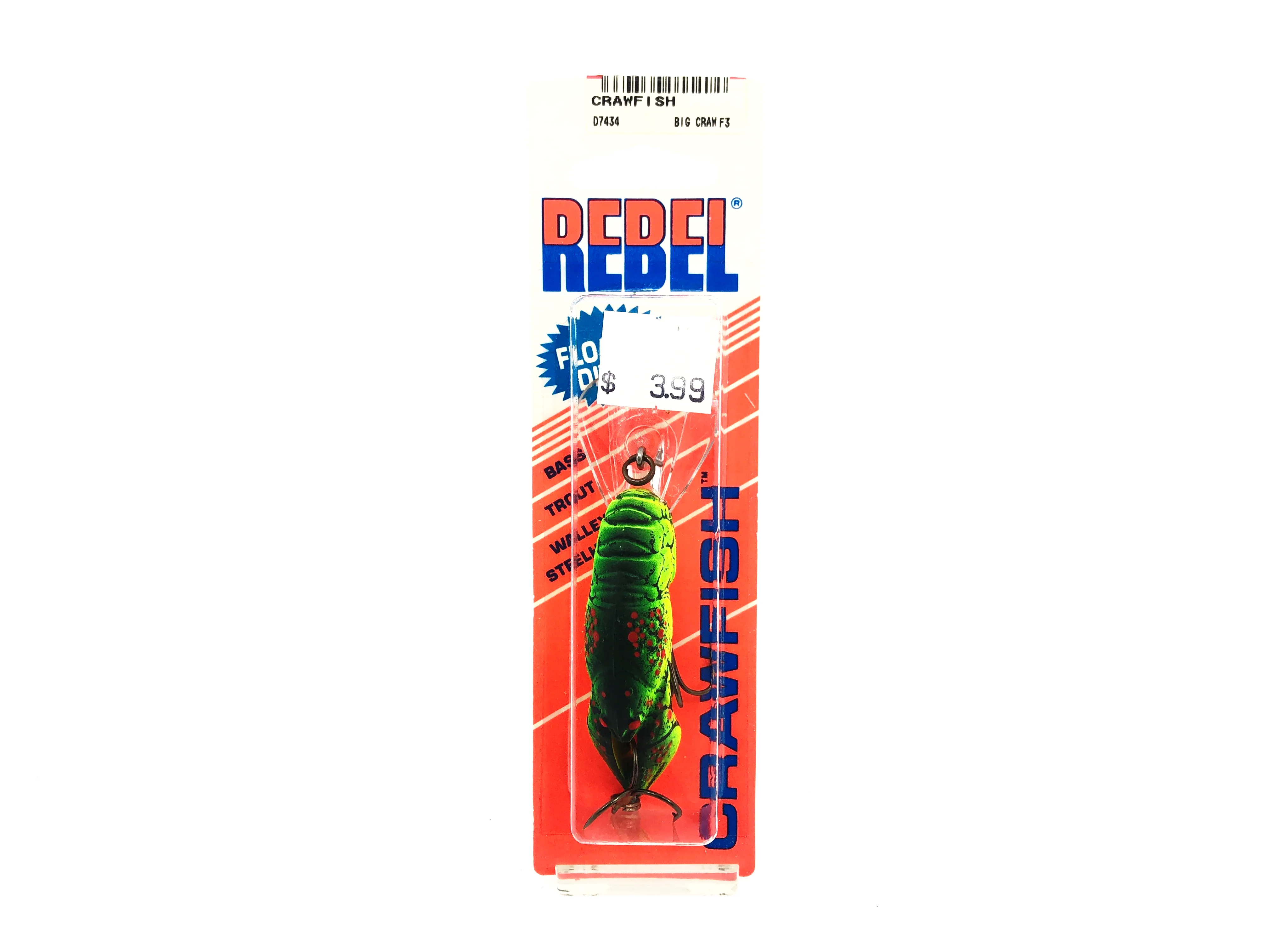 Rebel Big Craw, Chartreuse Crawfish Color on Card – My Bait Shop, LLC