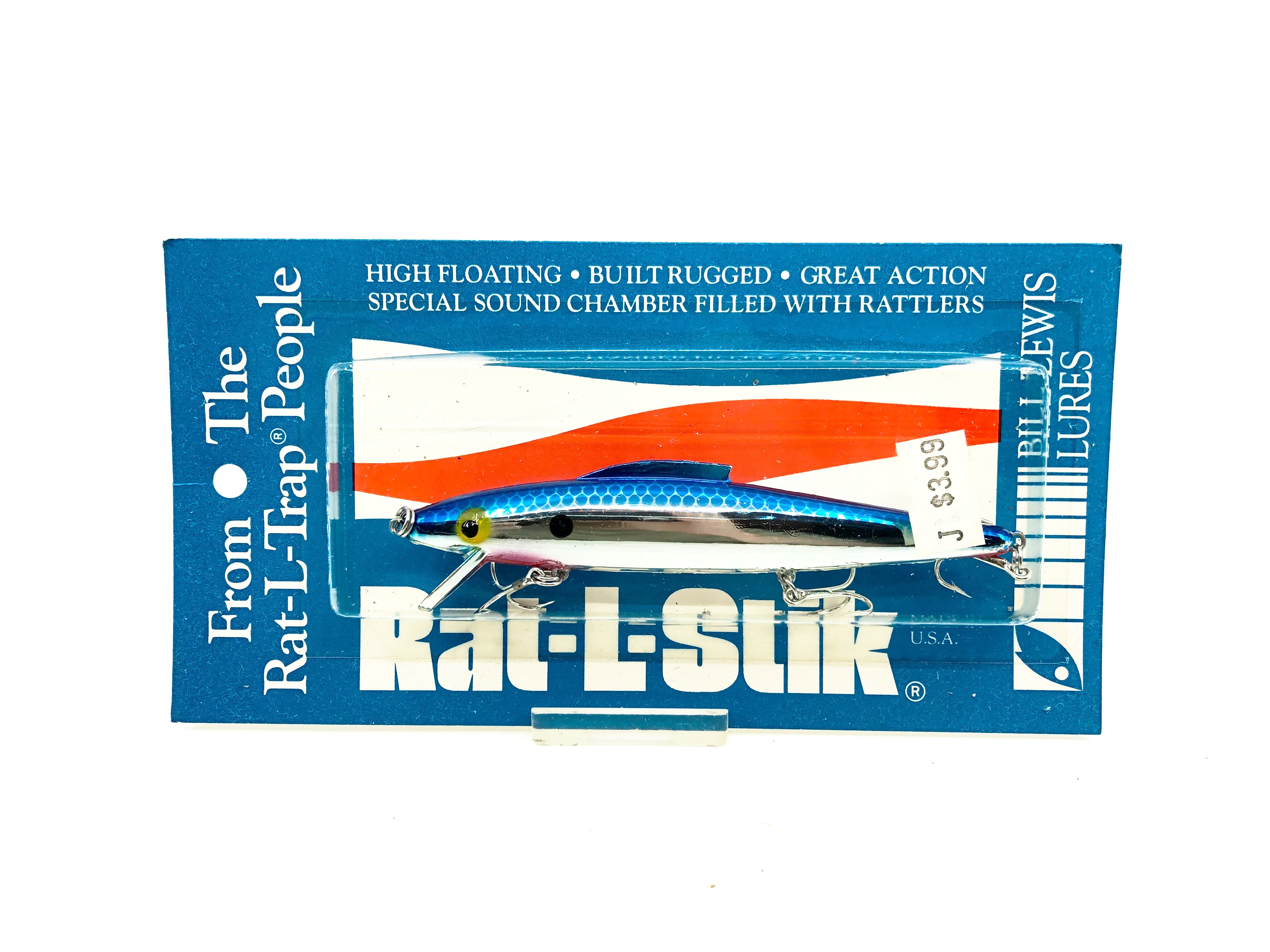 Bill Lewis Rat-L-Stik, #25B Chrome/Blue Back Color on Card – My Bait ...