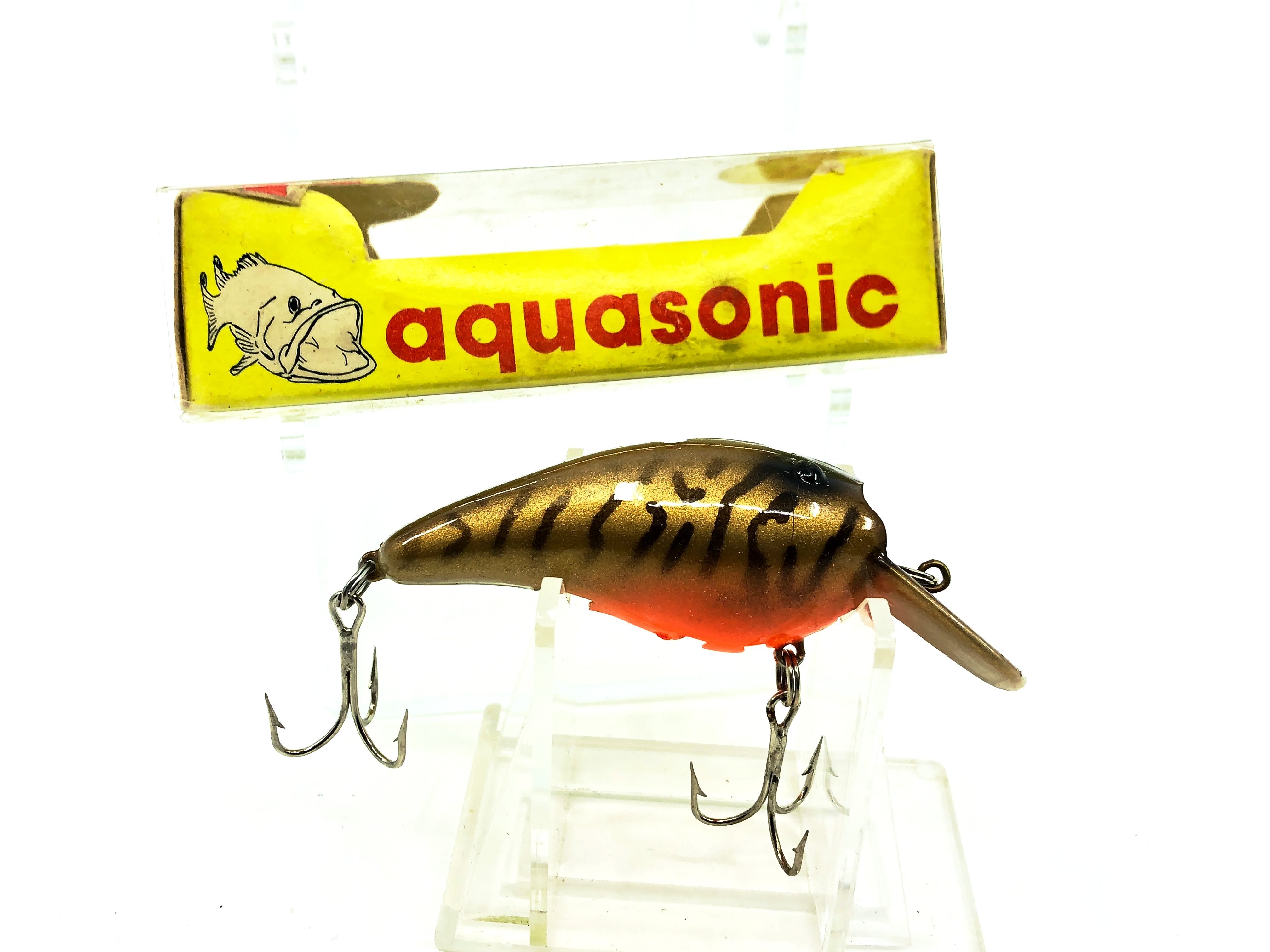 Aquasonic Lil-Noisy Lure, Bronze Tiger/Orange Belly Color with Box – My ...