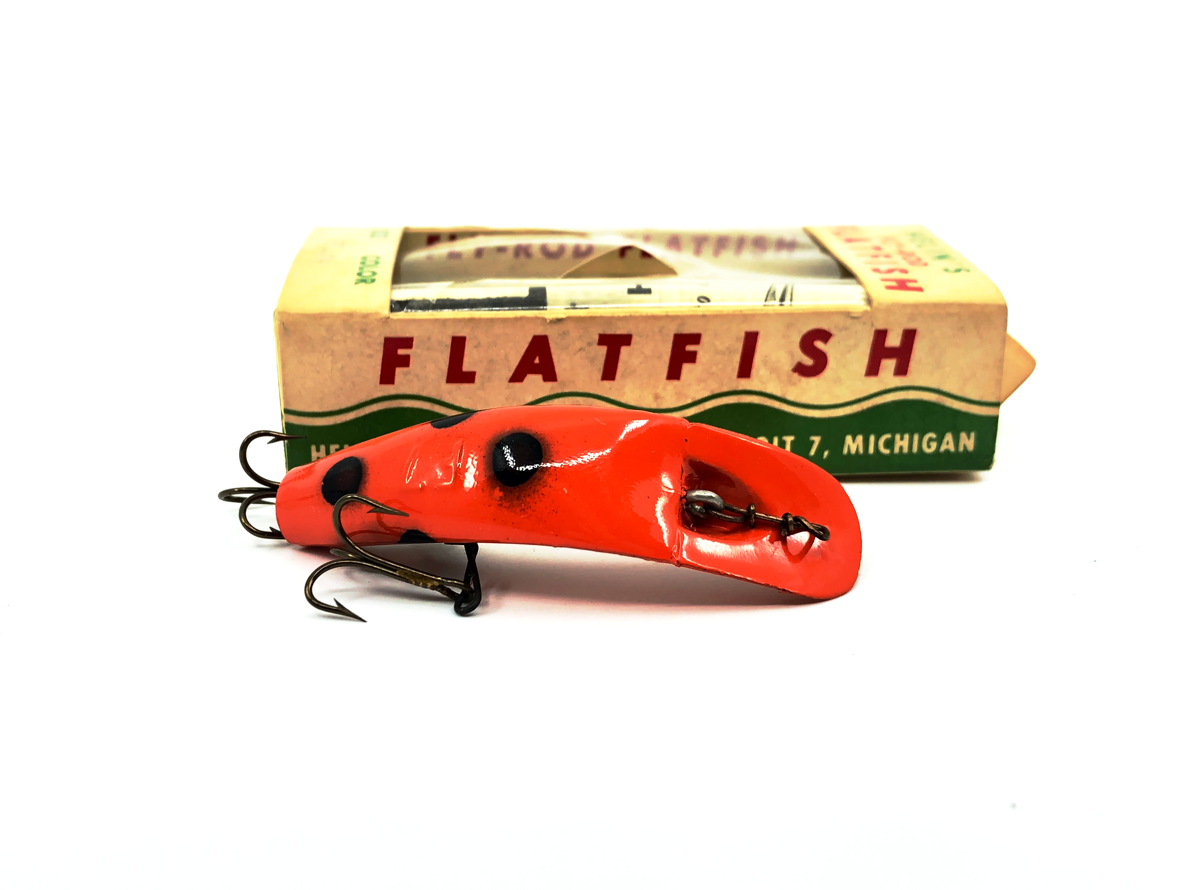 Vintage Helin Flatfish F7, OR Orange Color with Box – My Bait Shop, LLC