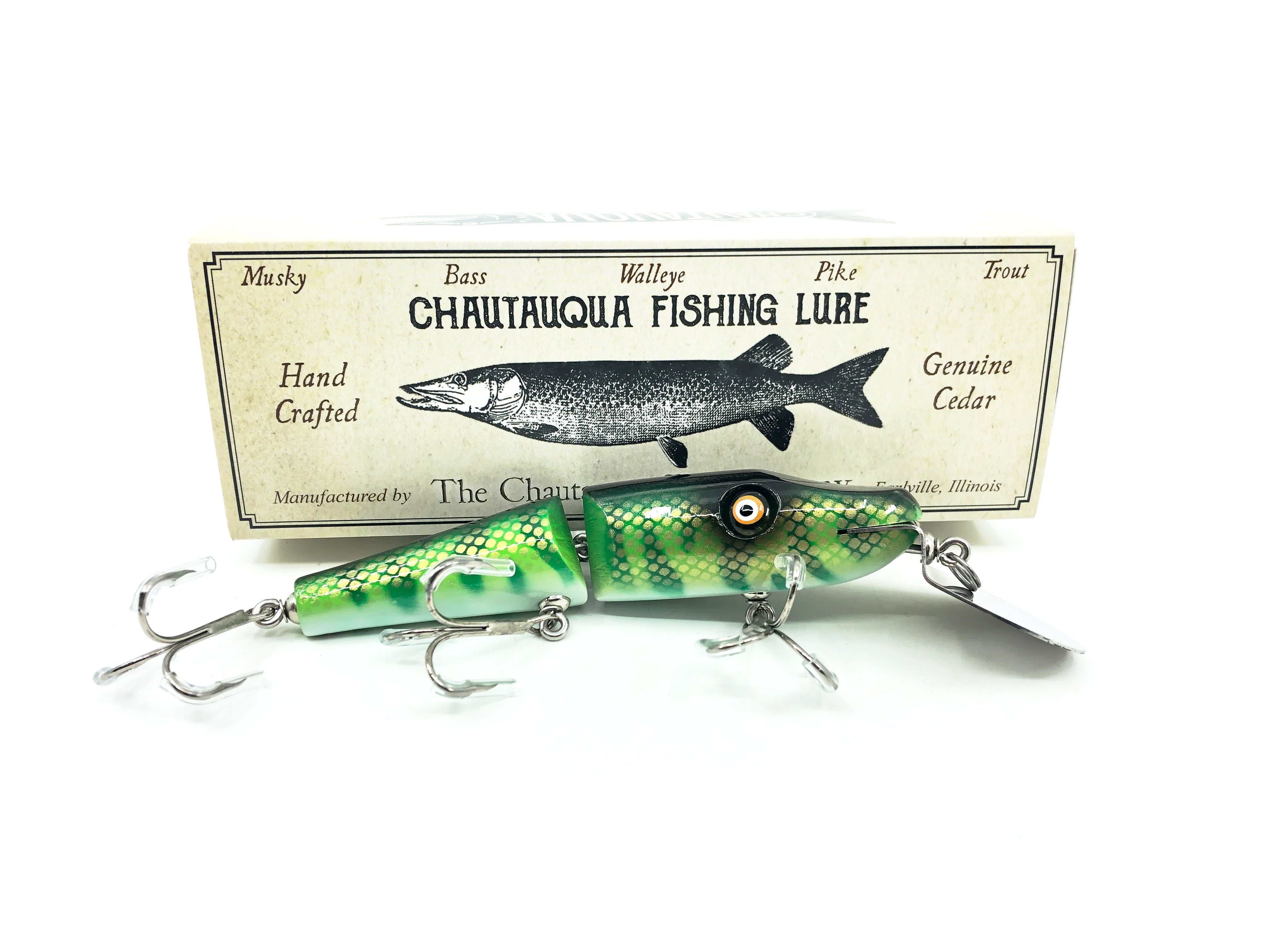 Chautauqua Deep Diving Jointed Creek Chub, Green Perch Color – My Bait ...