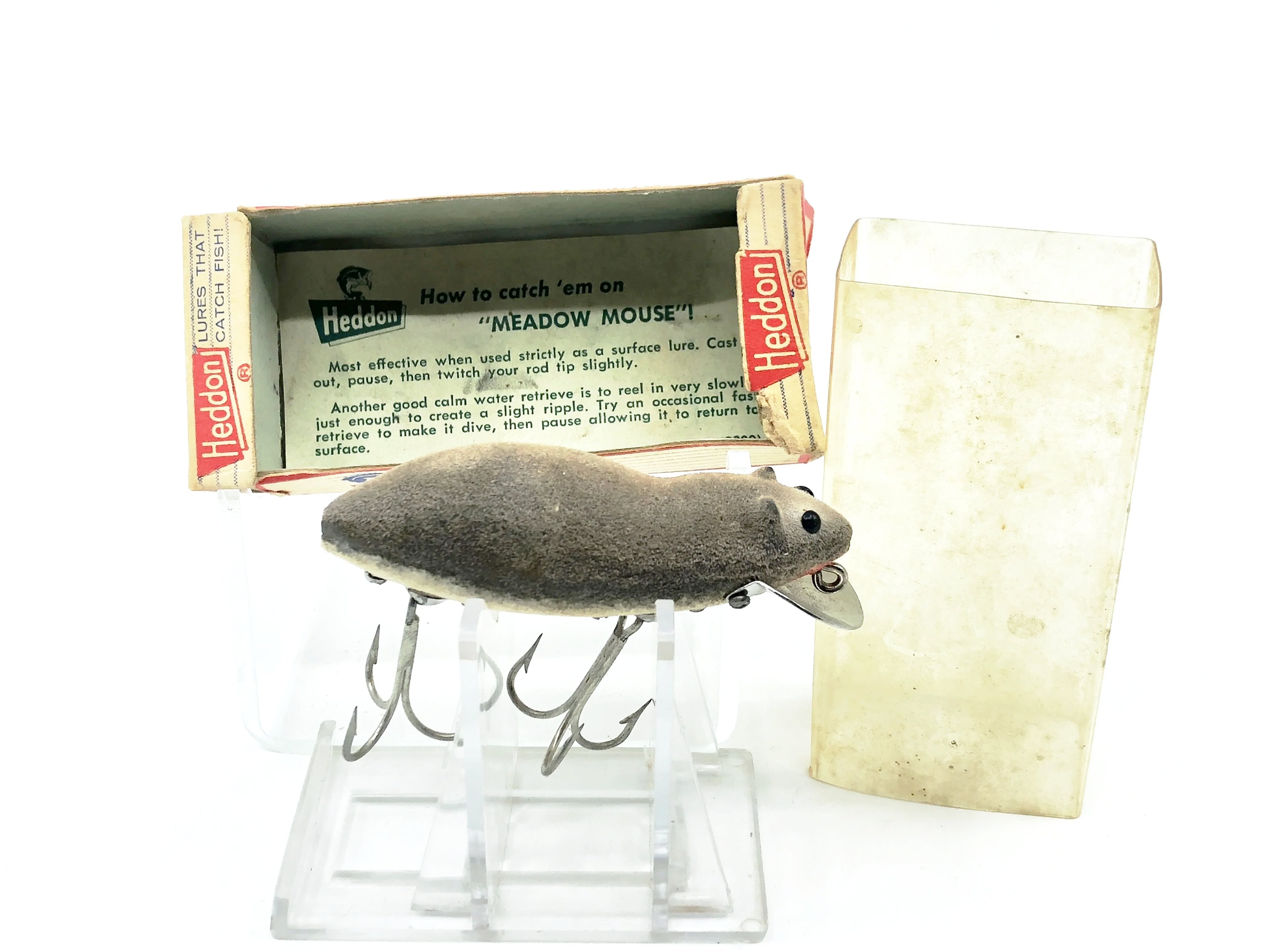 Heddon Meadow Mouse with Box 9800, GM Grey Mouse Color w/Box – My Bait ...