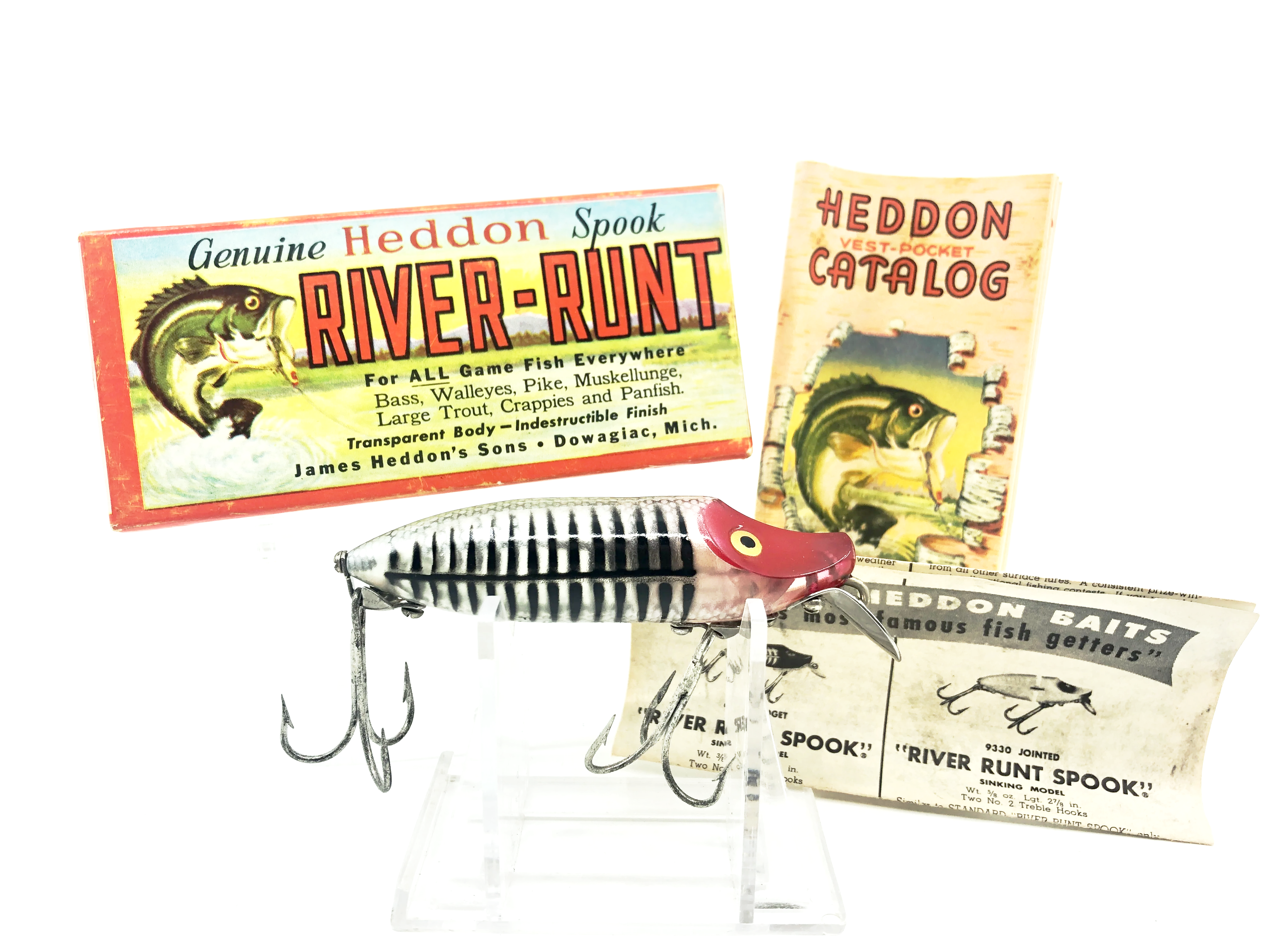 Heddon River Runt Spook Floater 9400-XRS Silver Shore Color with Box ...
