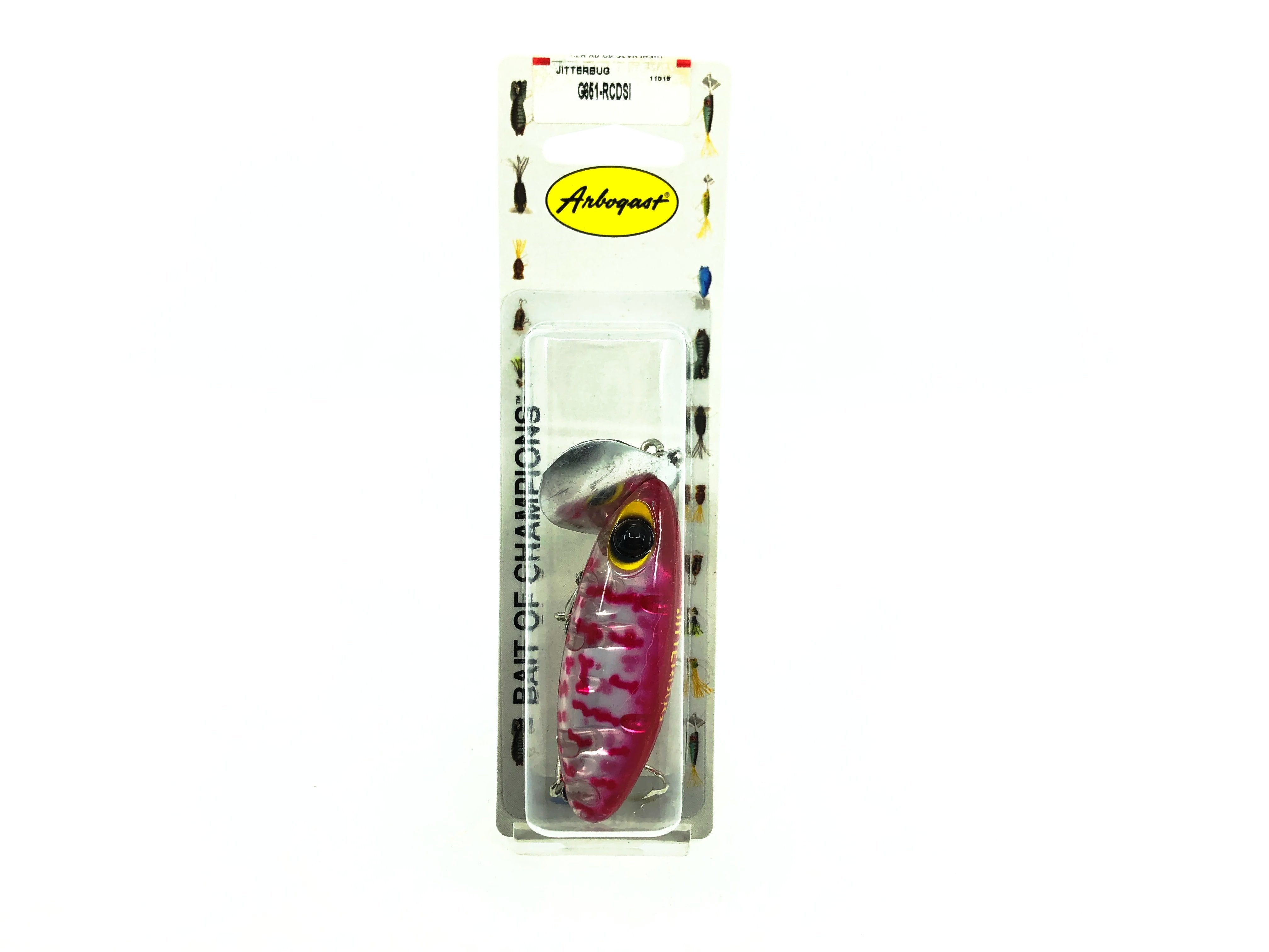 Japanese Arbogast Jitterbug 5/8oz, RCDS1 Red Coachdog Silver Insert Co ...