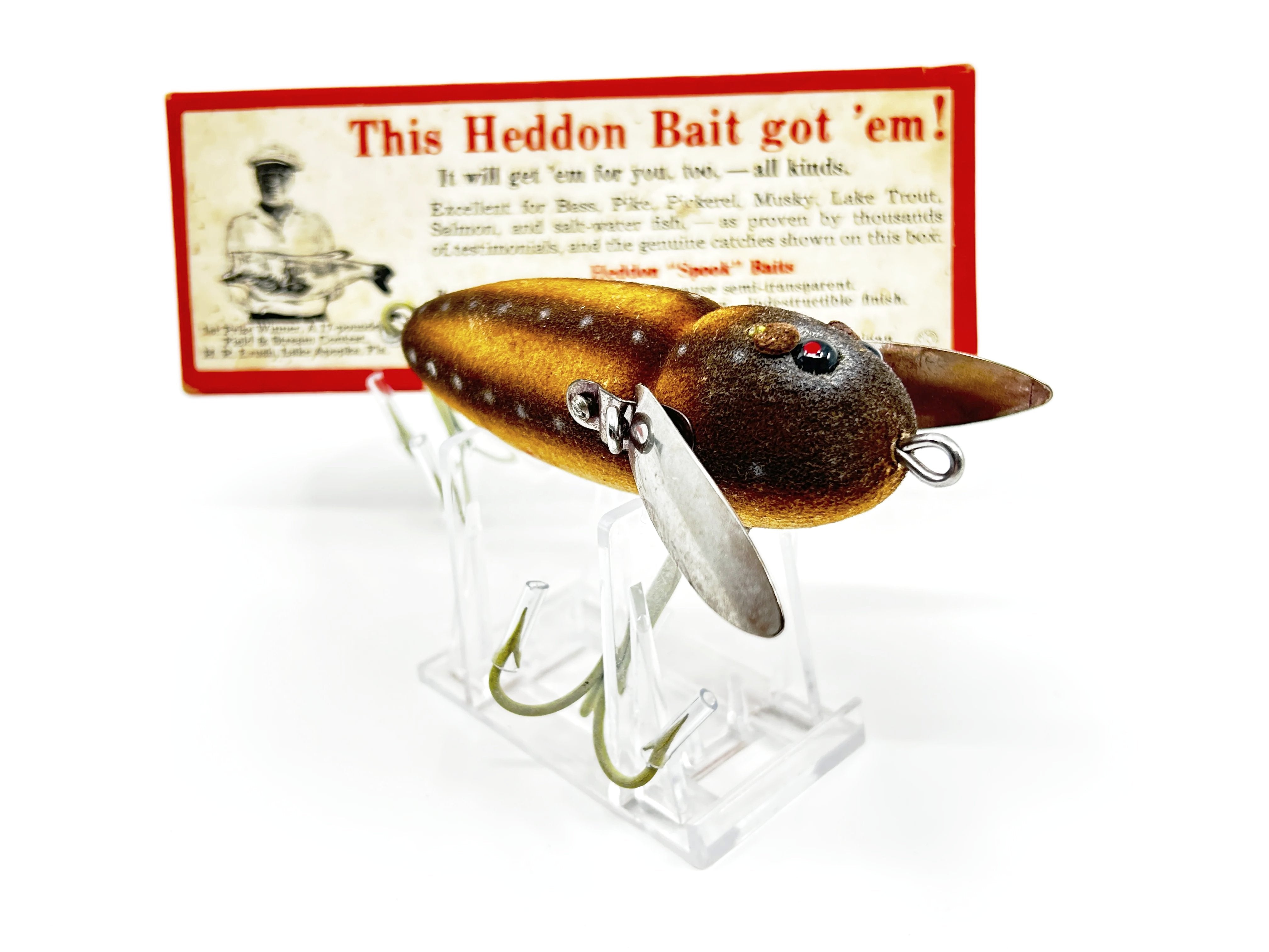 Heddon Musky Crazy Crawler 2150 CM Chipmunk Color with Box/Papers – My ...